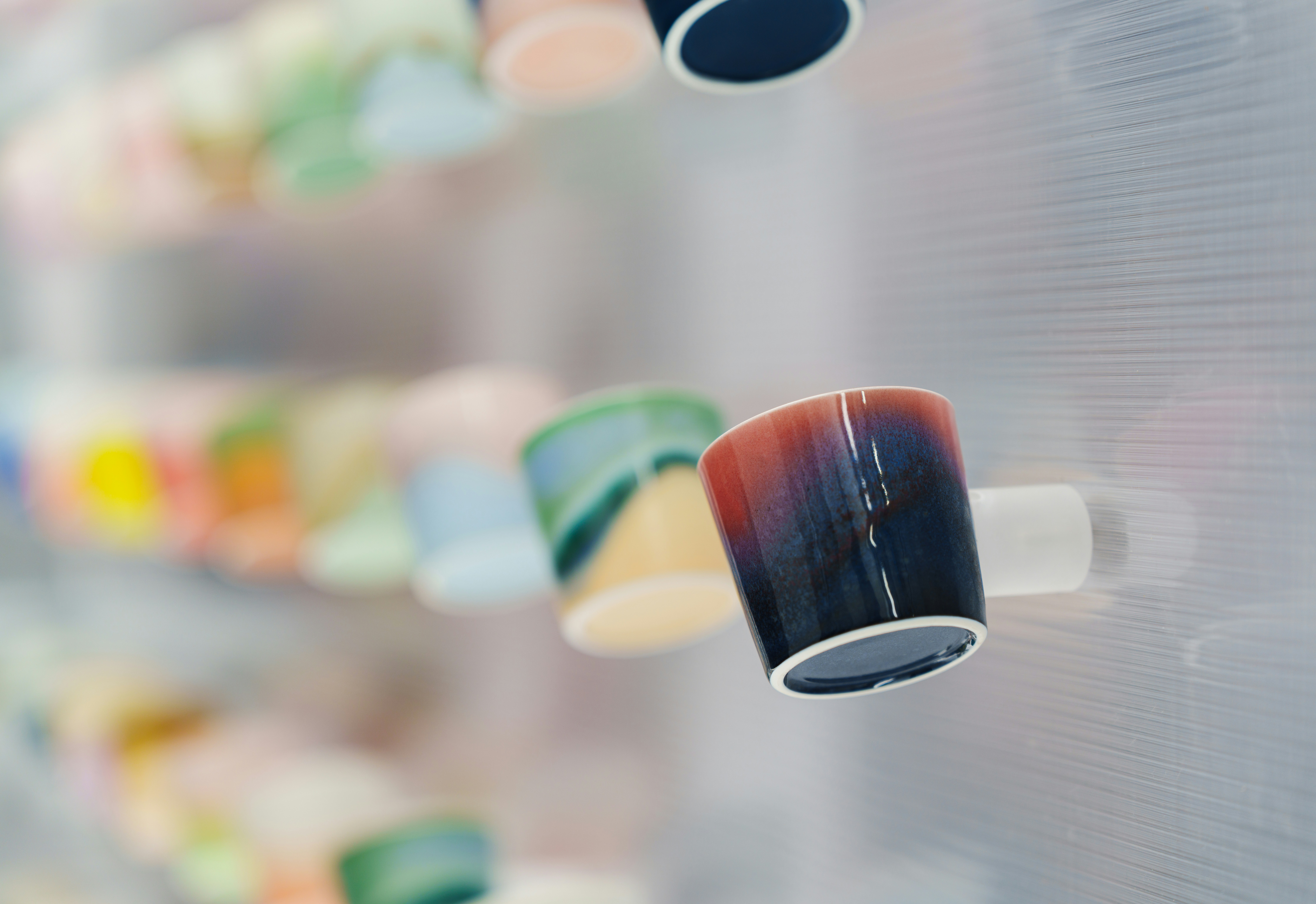 A Symphony of Colorful Mugs in Harmony