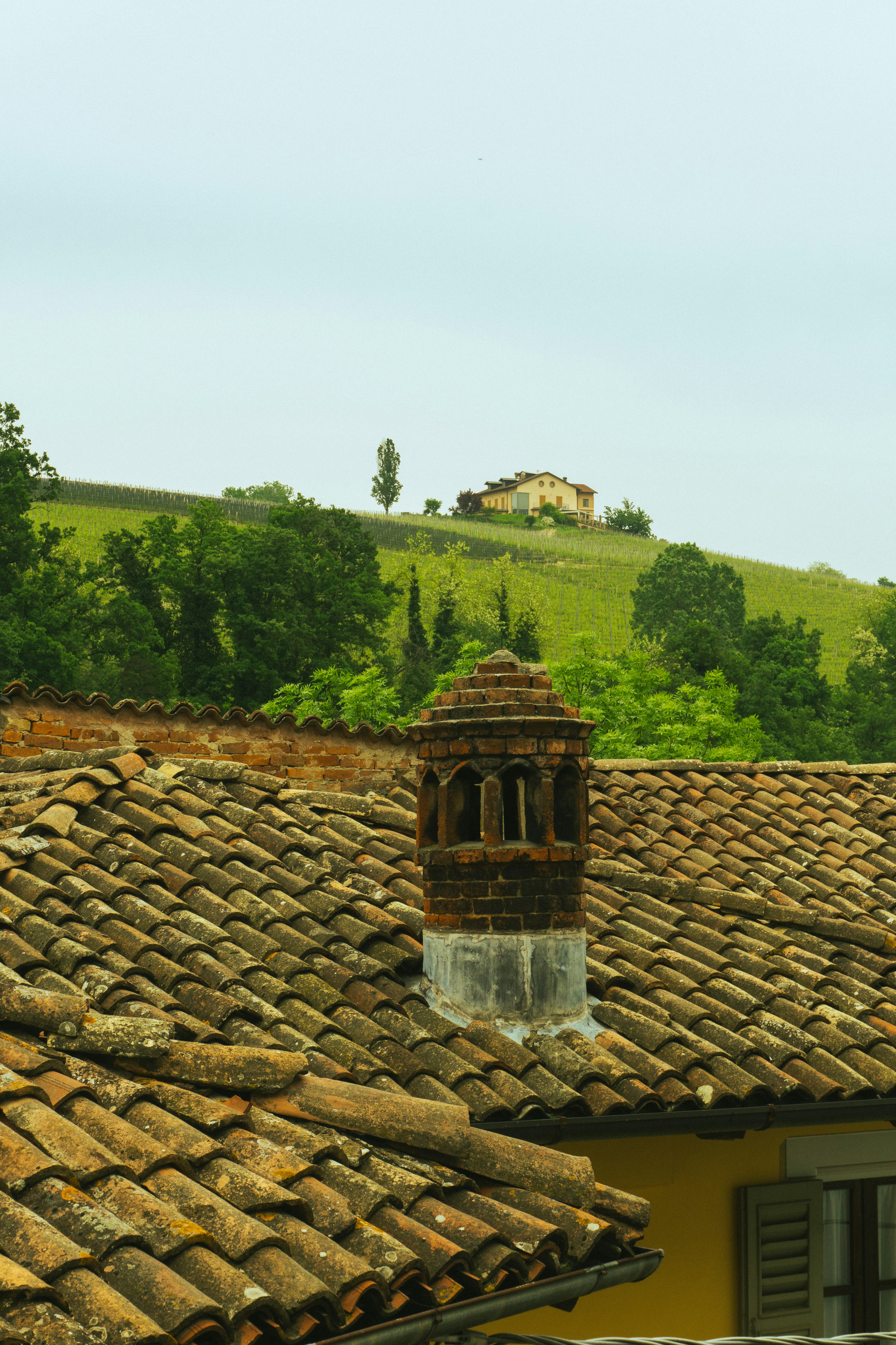 Terracotta Rooflines under a Tuscan Sky