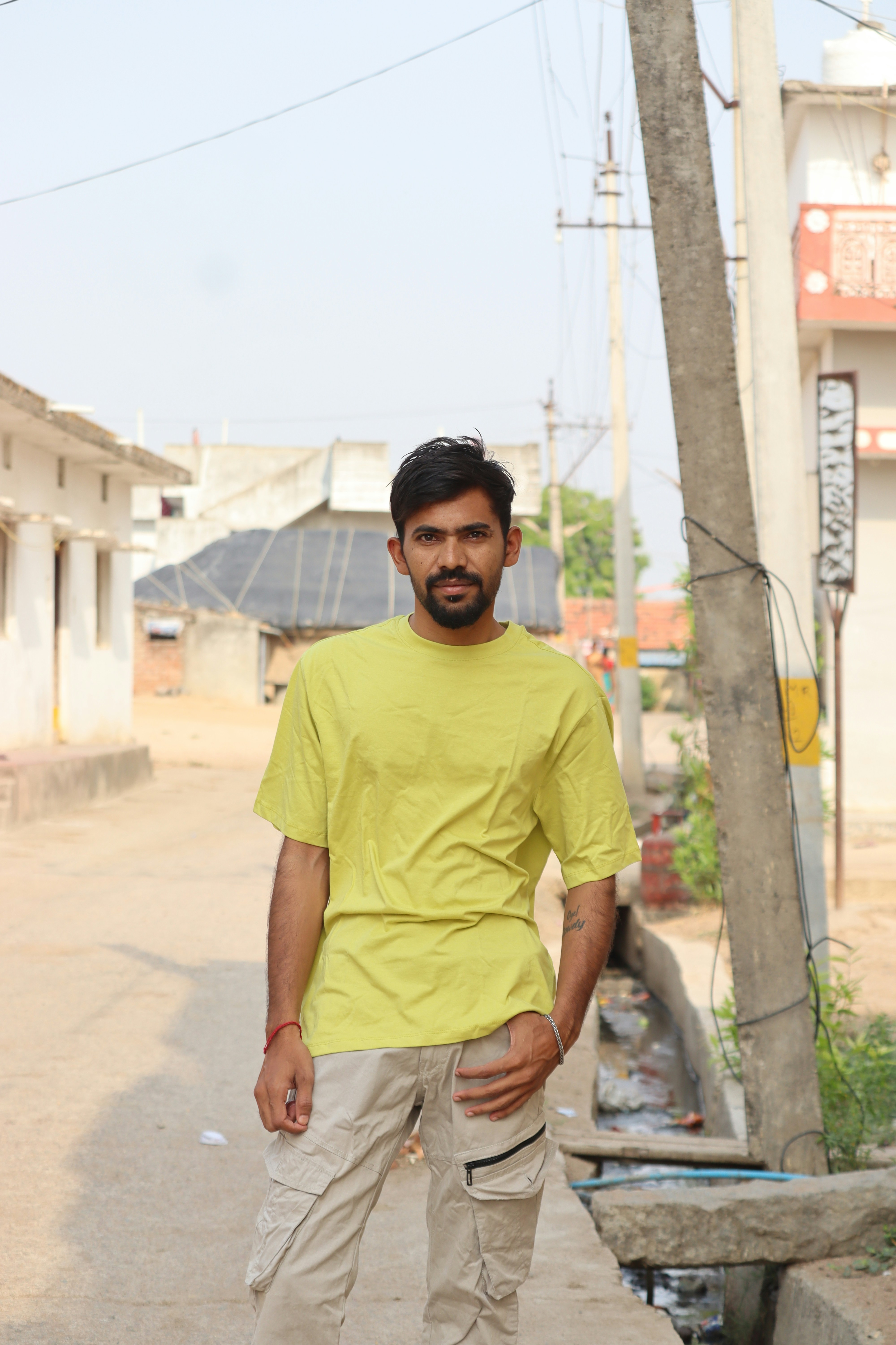 Urban Solitude: A Moment in Yellow