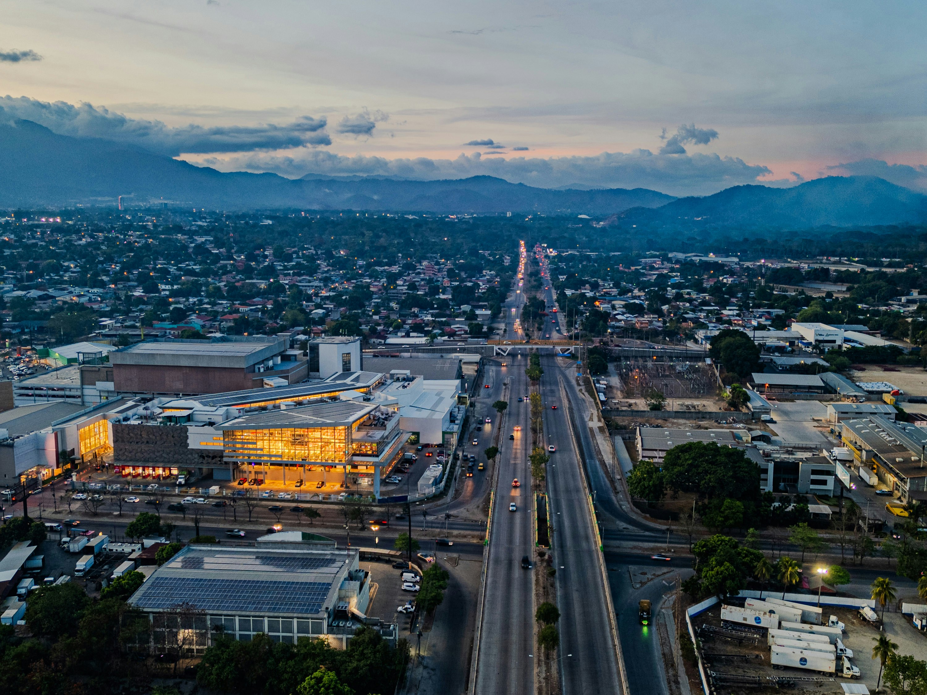 Urban Pulse: A City Awakens at Dusk