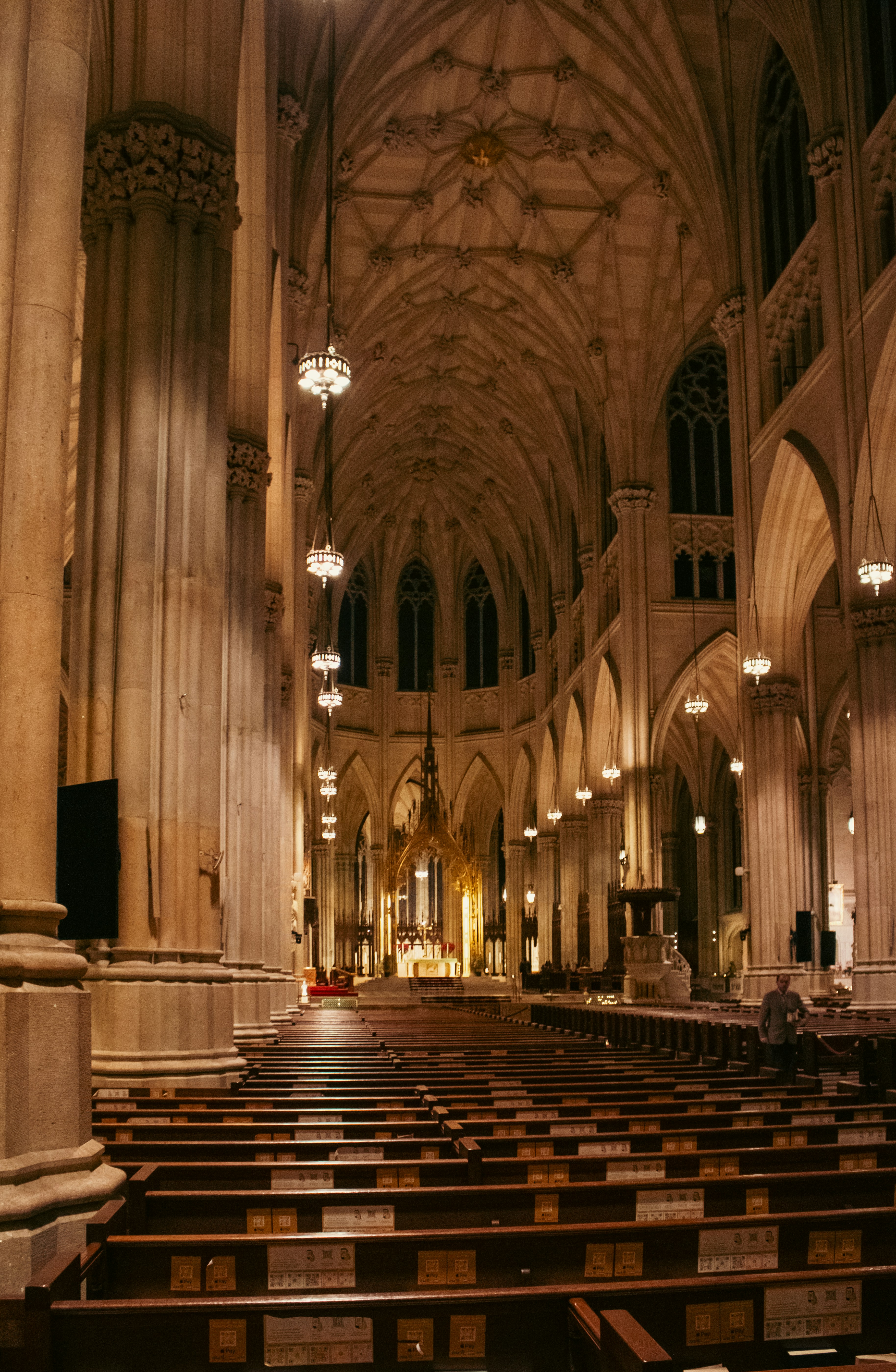Inside a grand cathedral with rows of pews. photo – Free Architecture ...