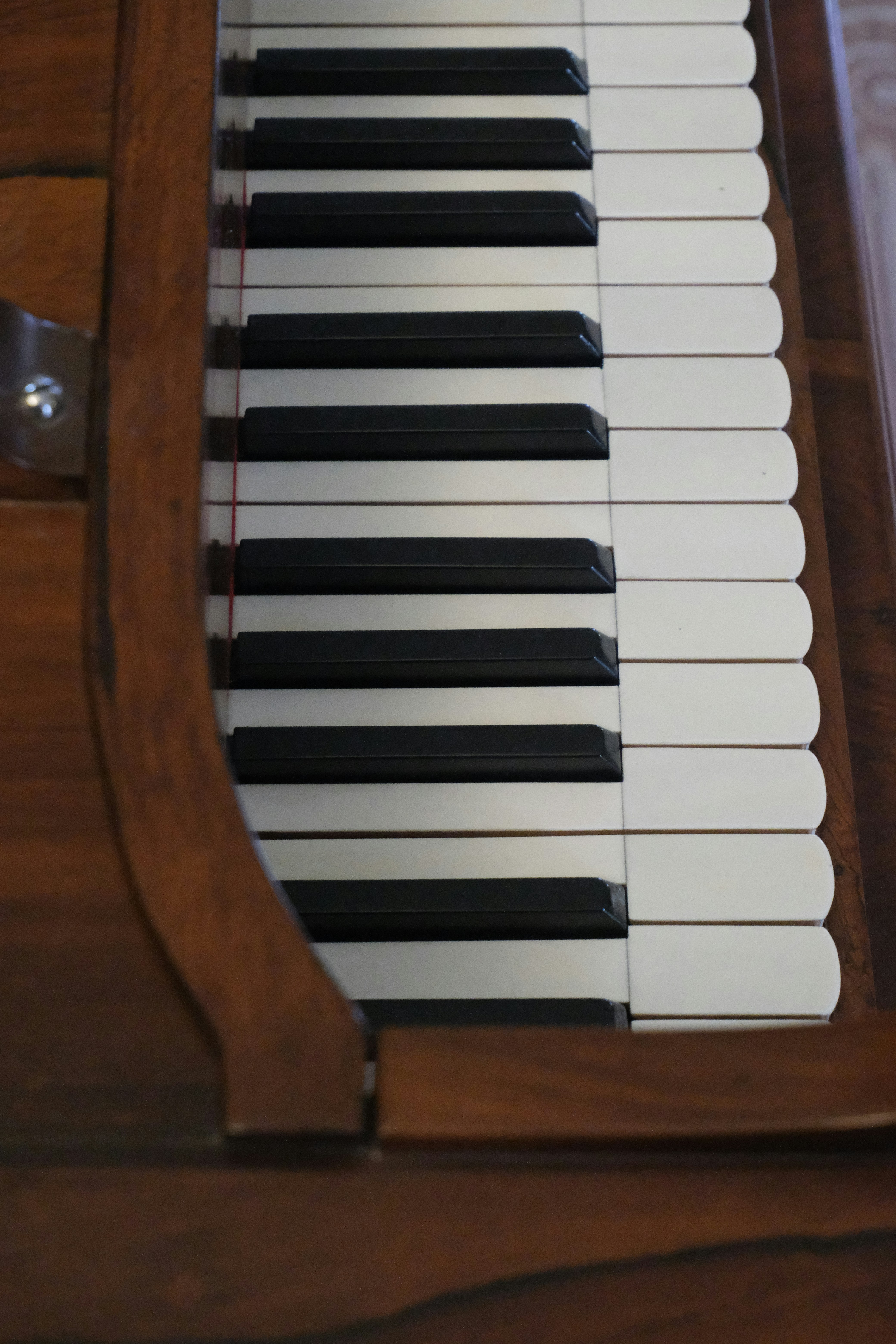 A piano's keyboard is clearly visible.