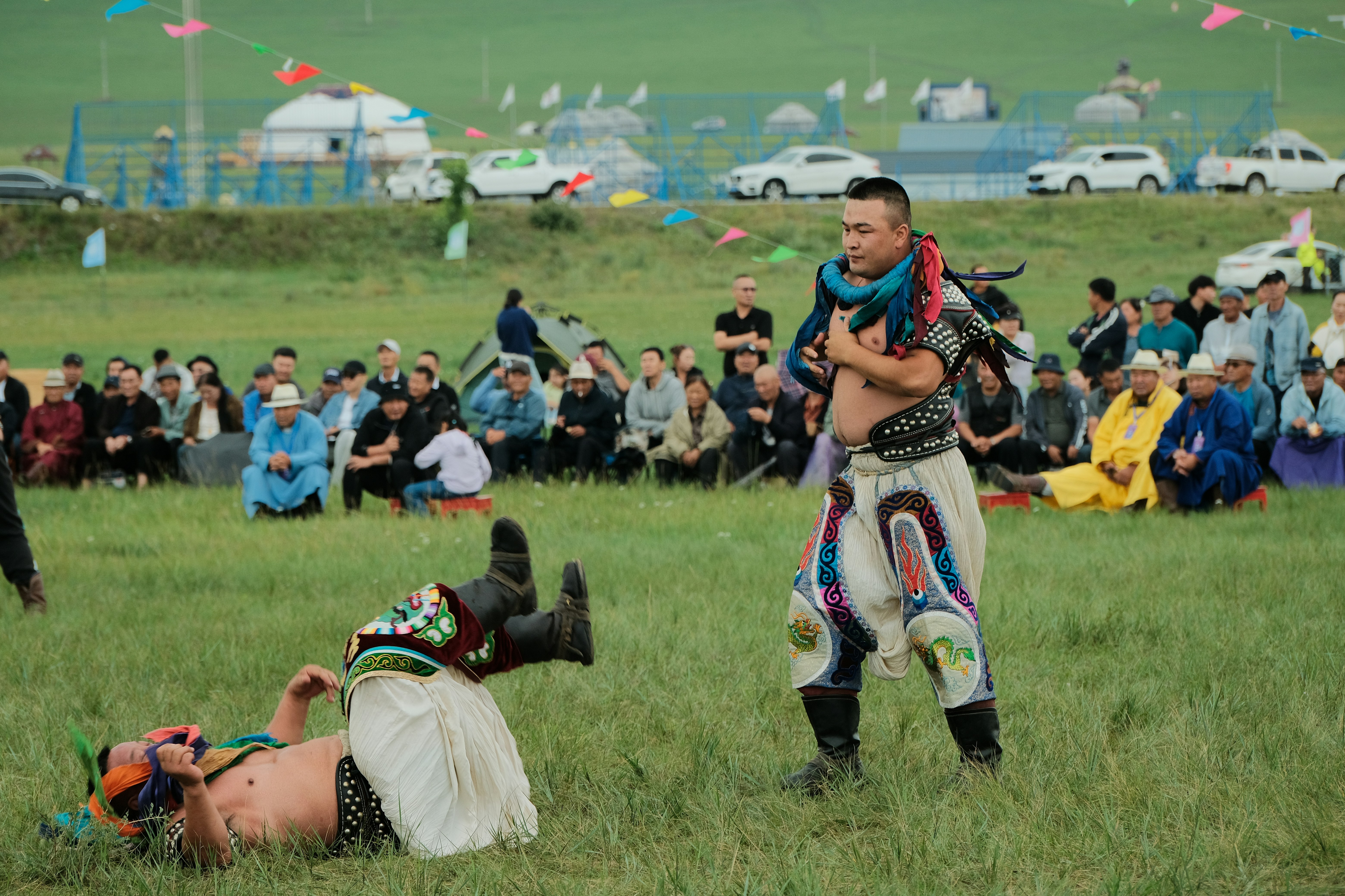 A wrestler celebrates his victory over his opponent. photo – Free Car ...
