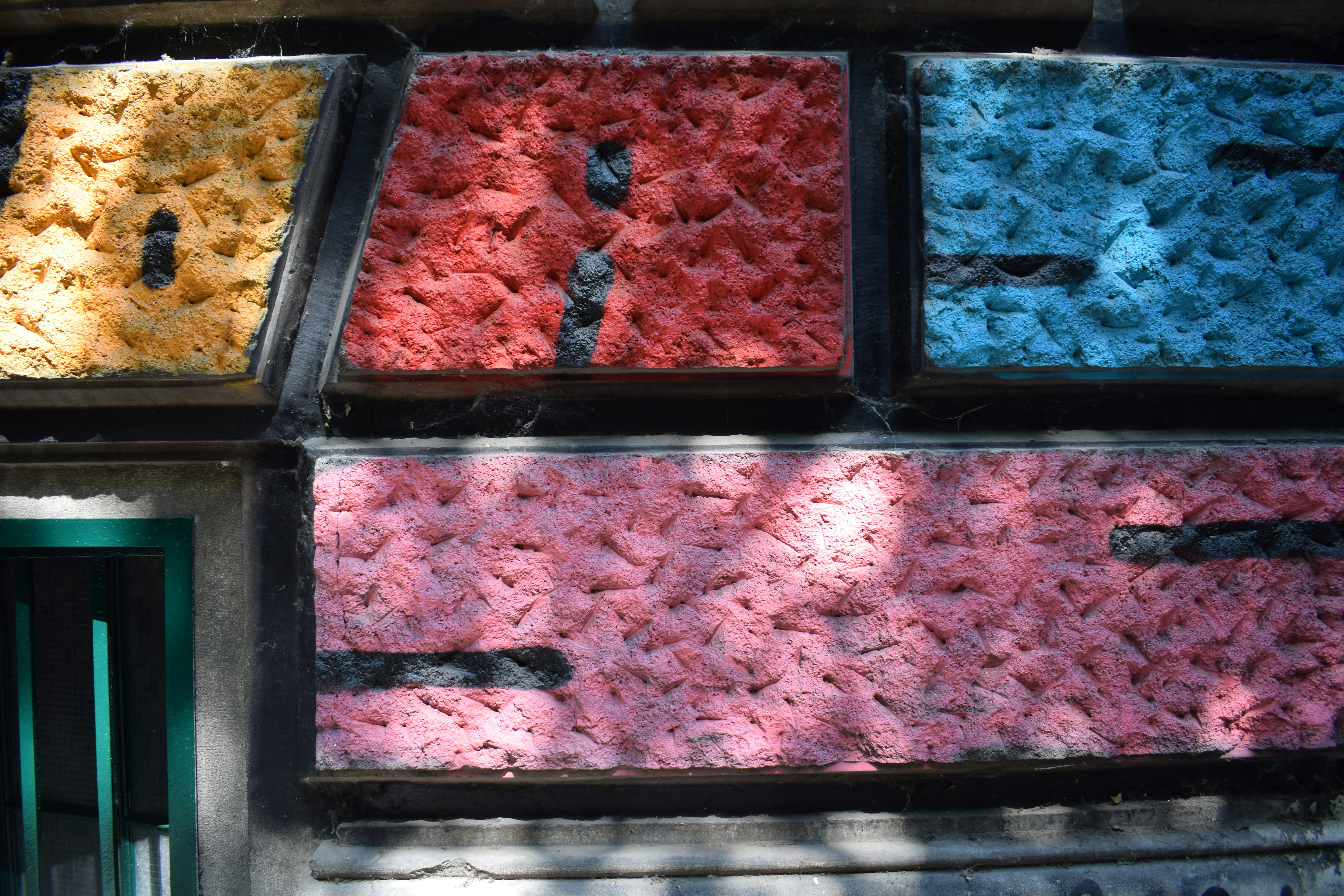 Vibrant Textures: A Colorful Mosaic of Urban Art
