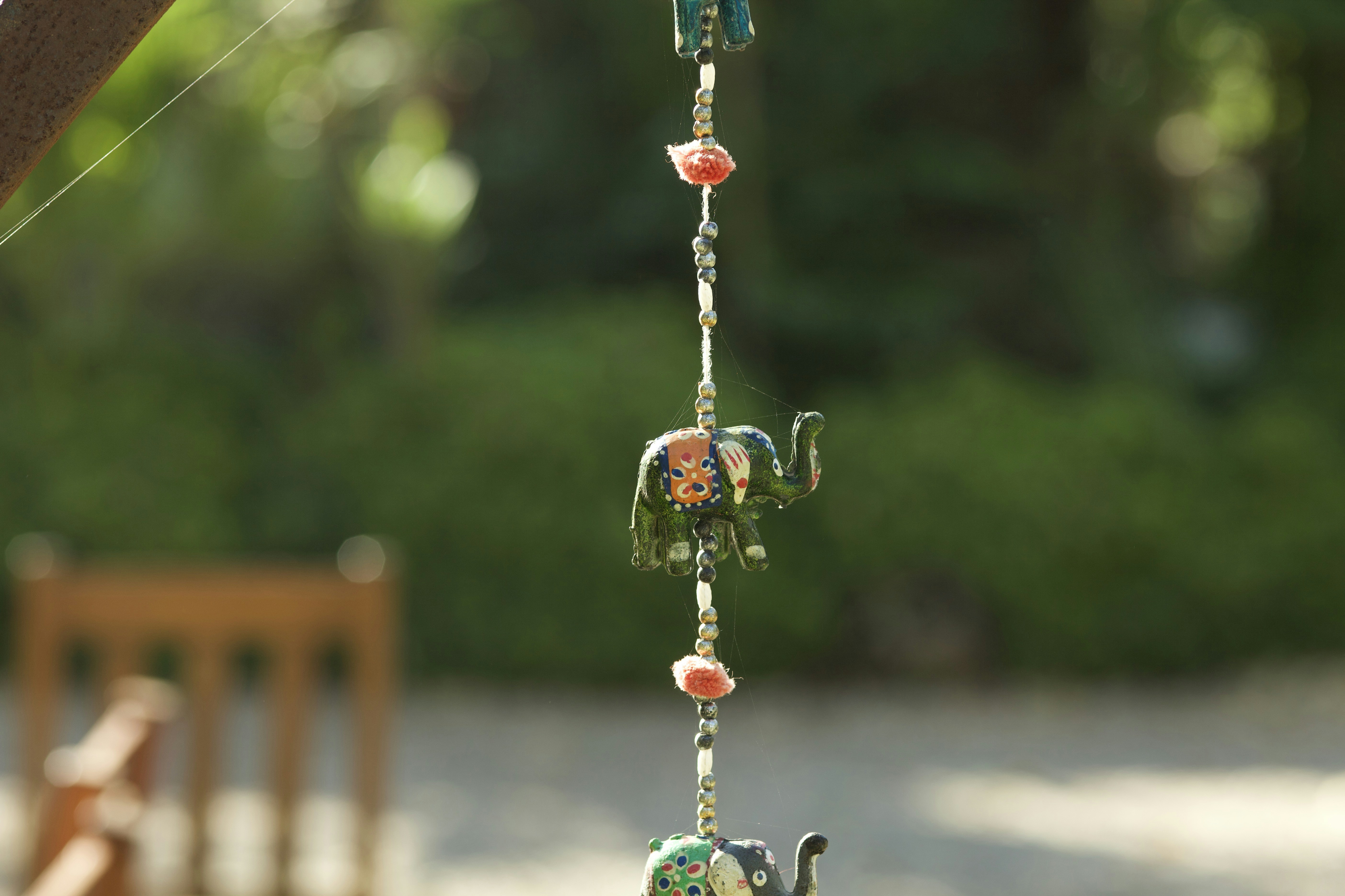 Whimsical Elephant Mobile in Natural Serenity
