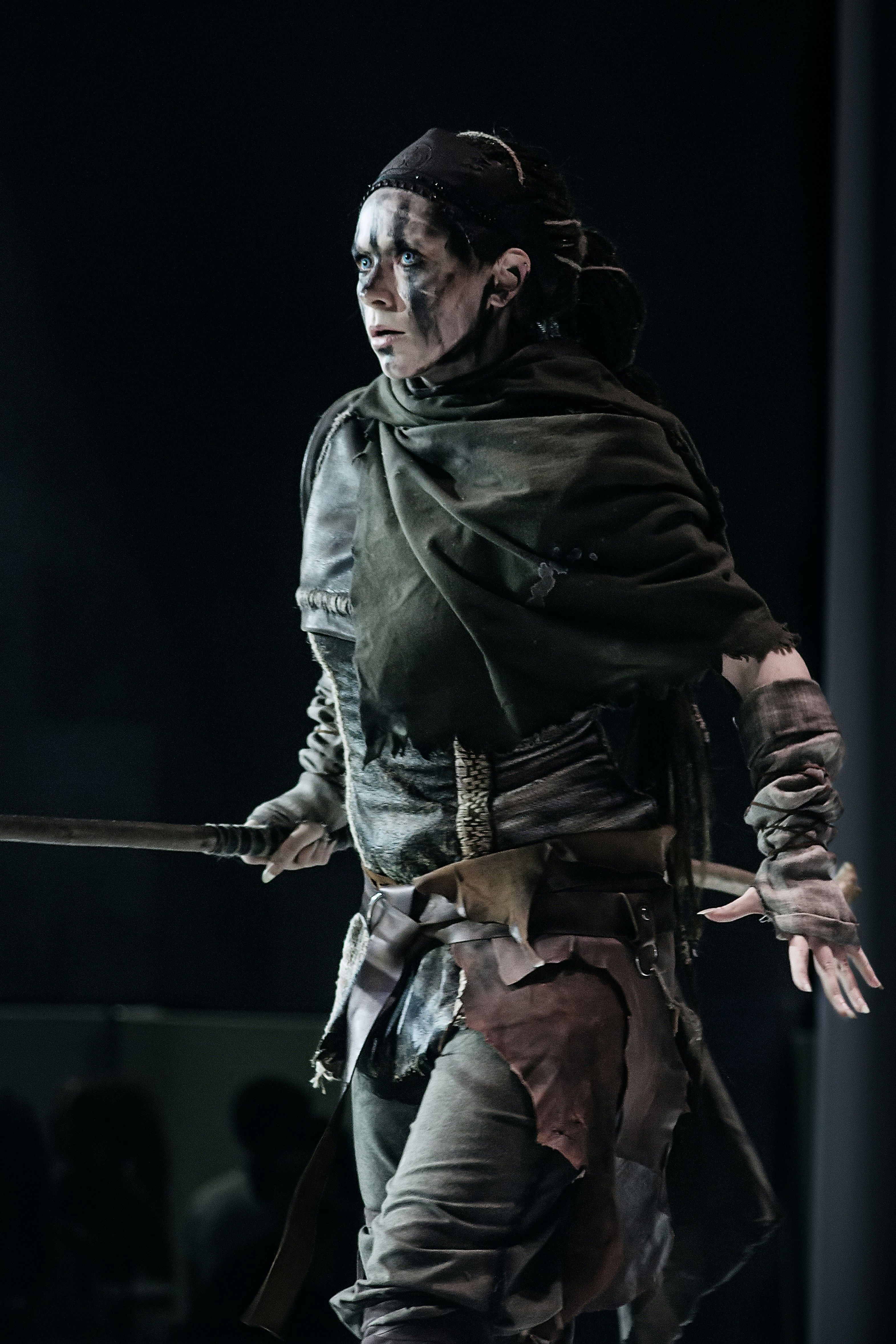 Warrior woman poses with weapons, looking fierce. photo – Free Portrait ...