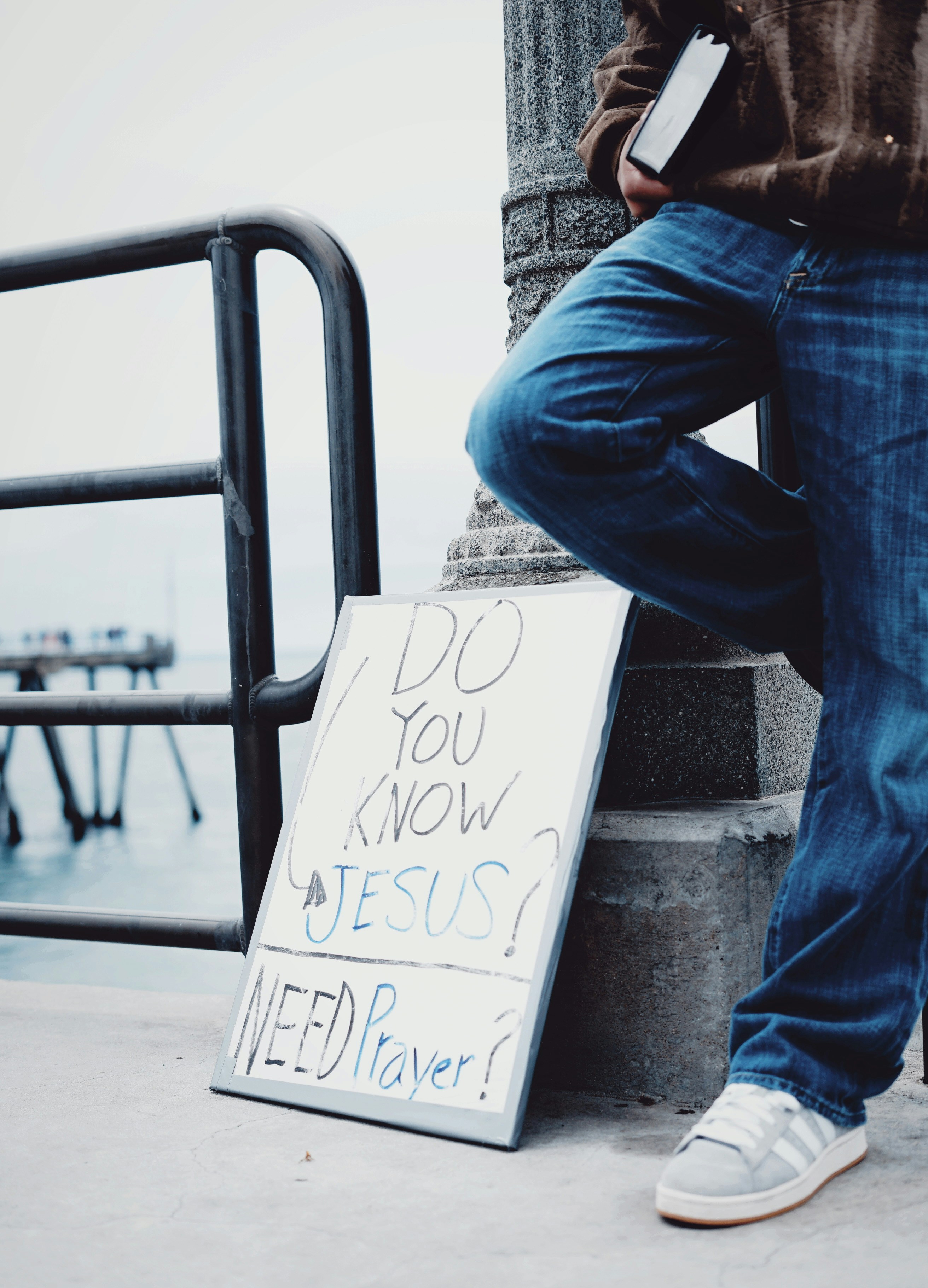 Pierside Plea: A Sign for Prayer by the Waterfront