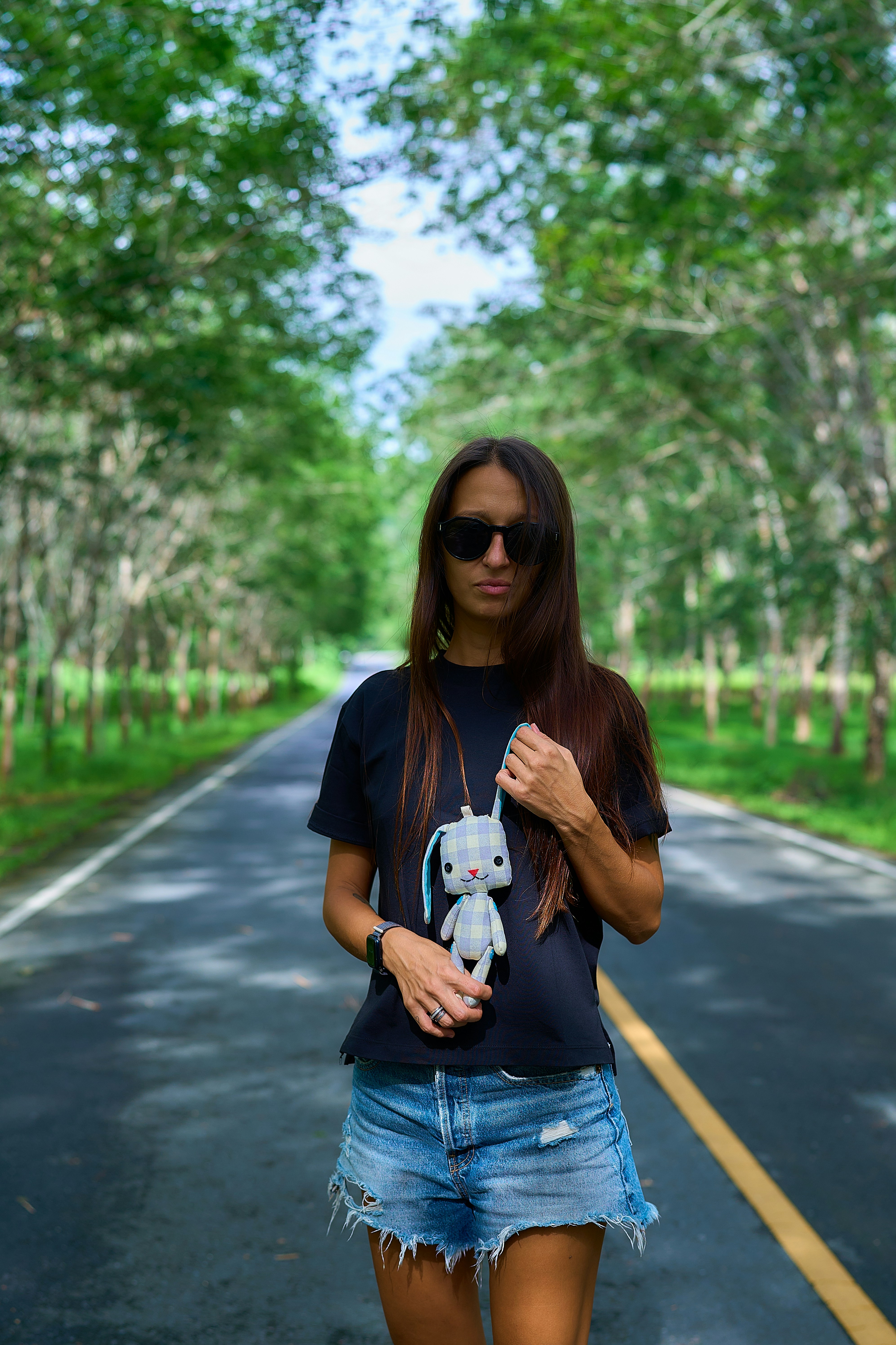 Whimsical Wanderer Amidst the Green Canopy
