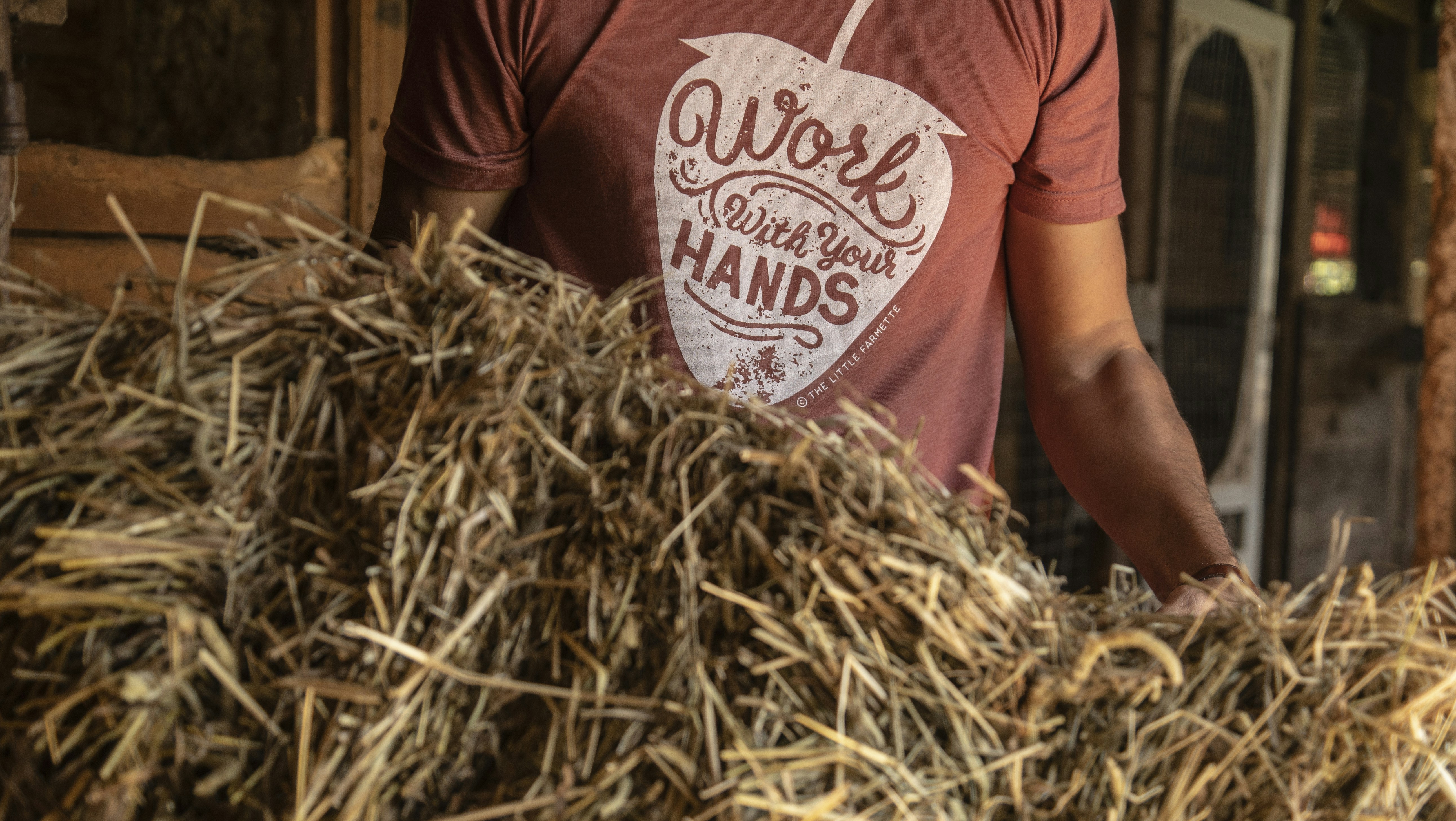 Work with Your Hands: A Haystack Portrait in Warm Rustic Light