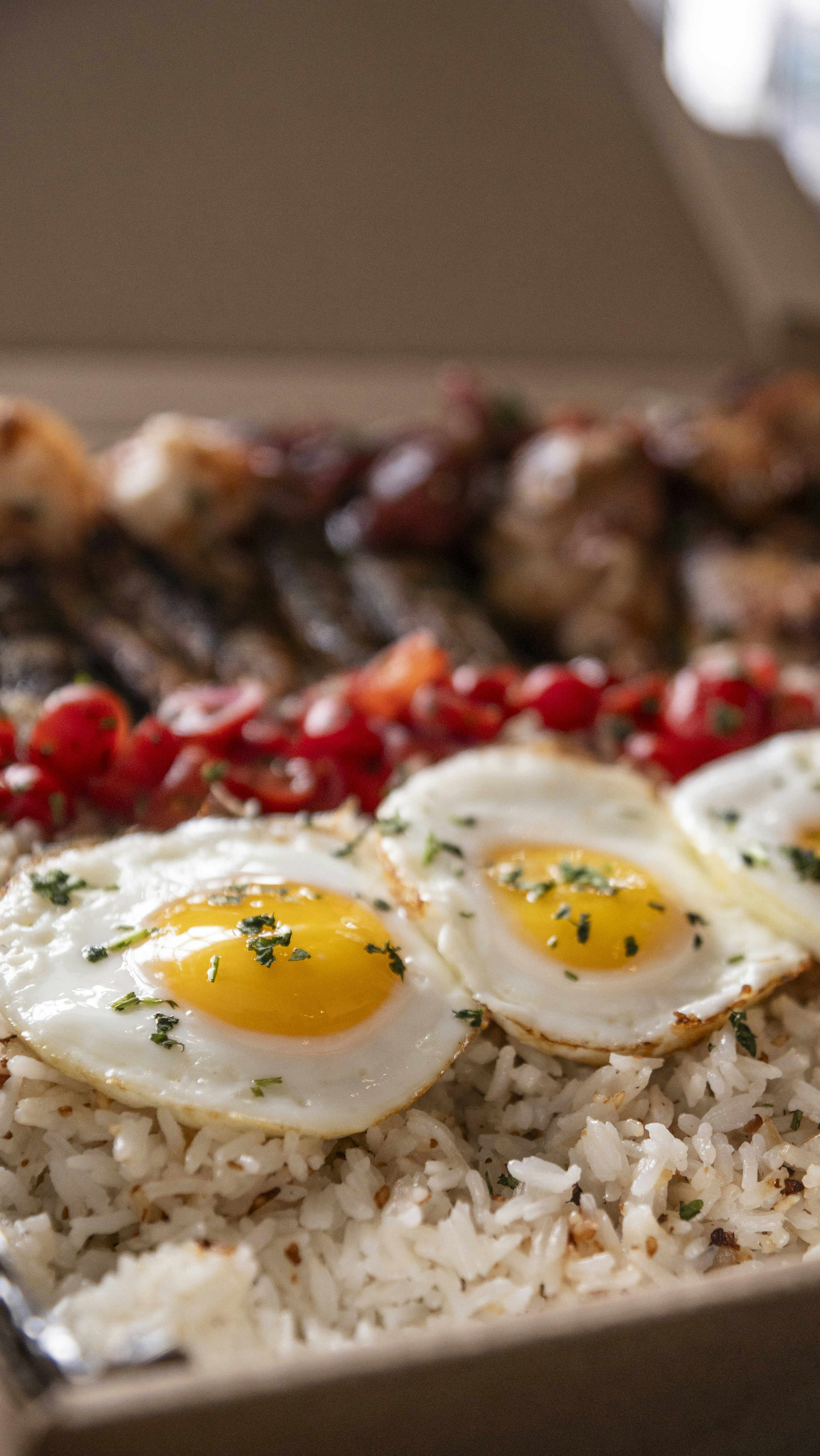 Two Sunny Eggs Crown Garlic-Herb Fried Rice