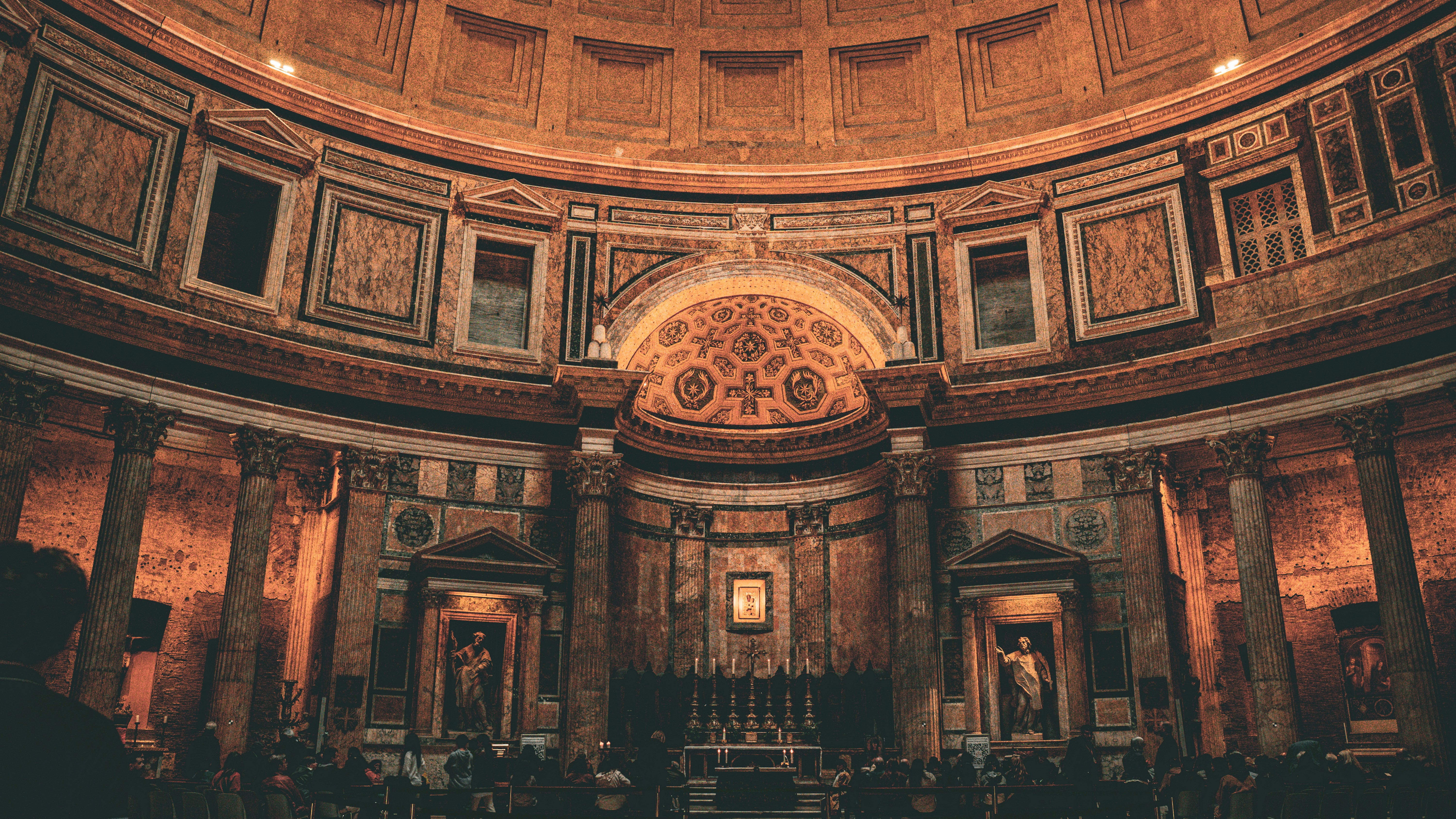 Inside the pantheon, a grand roman building. photo – Free Building ...