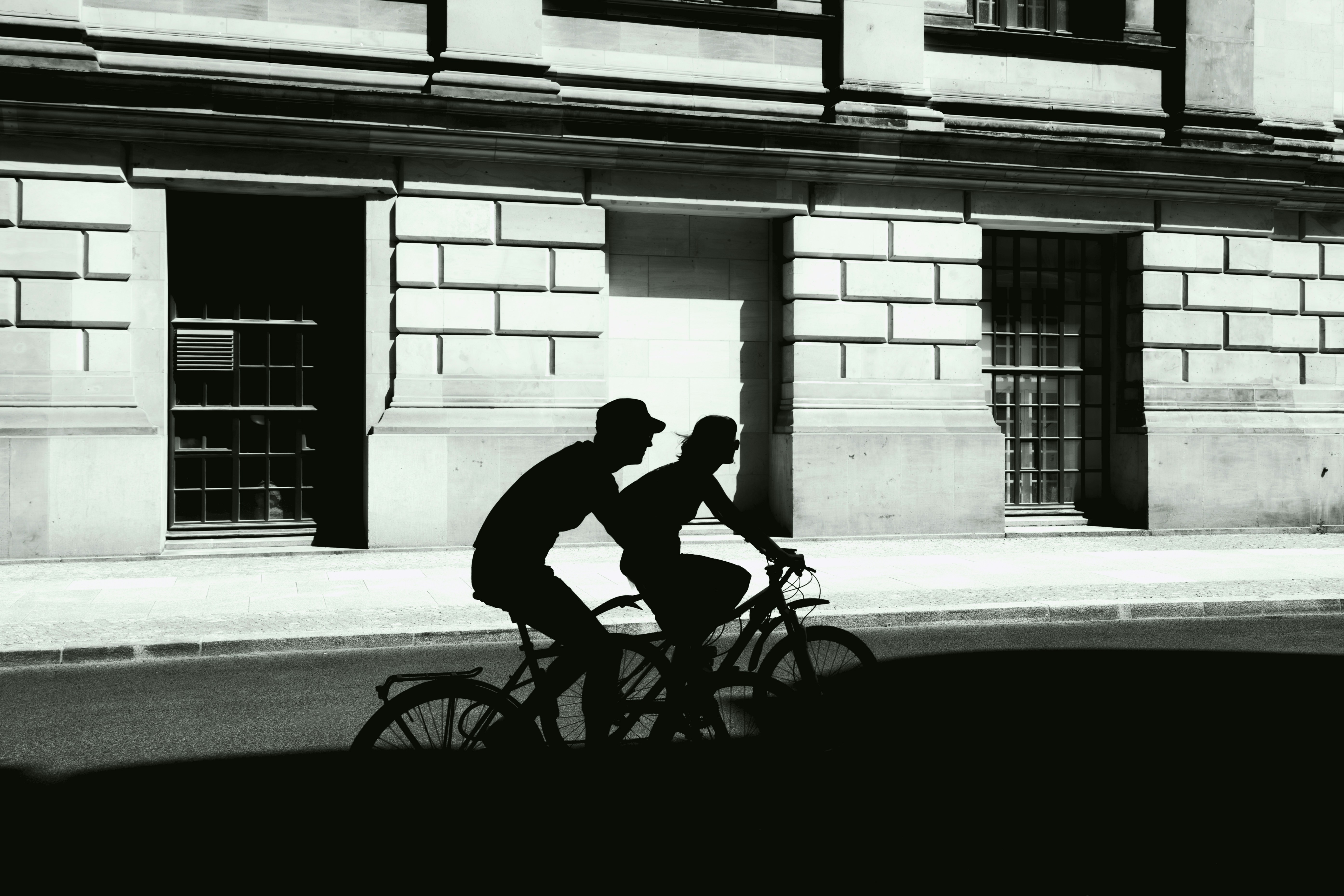 Shadow Riders: A Silent Evening Stroll on the City Edge