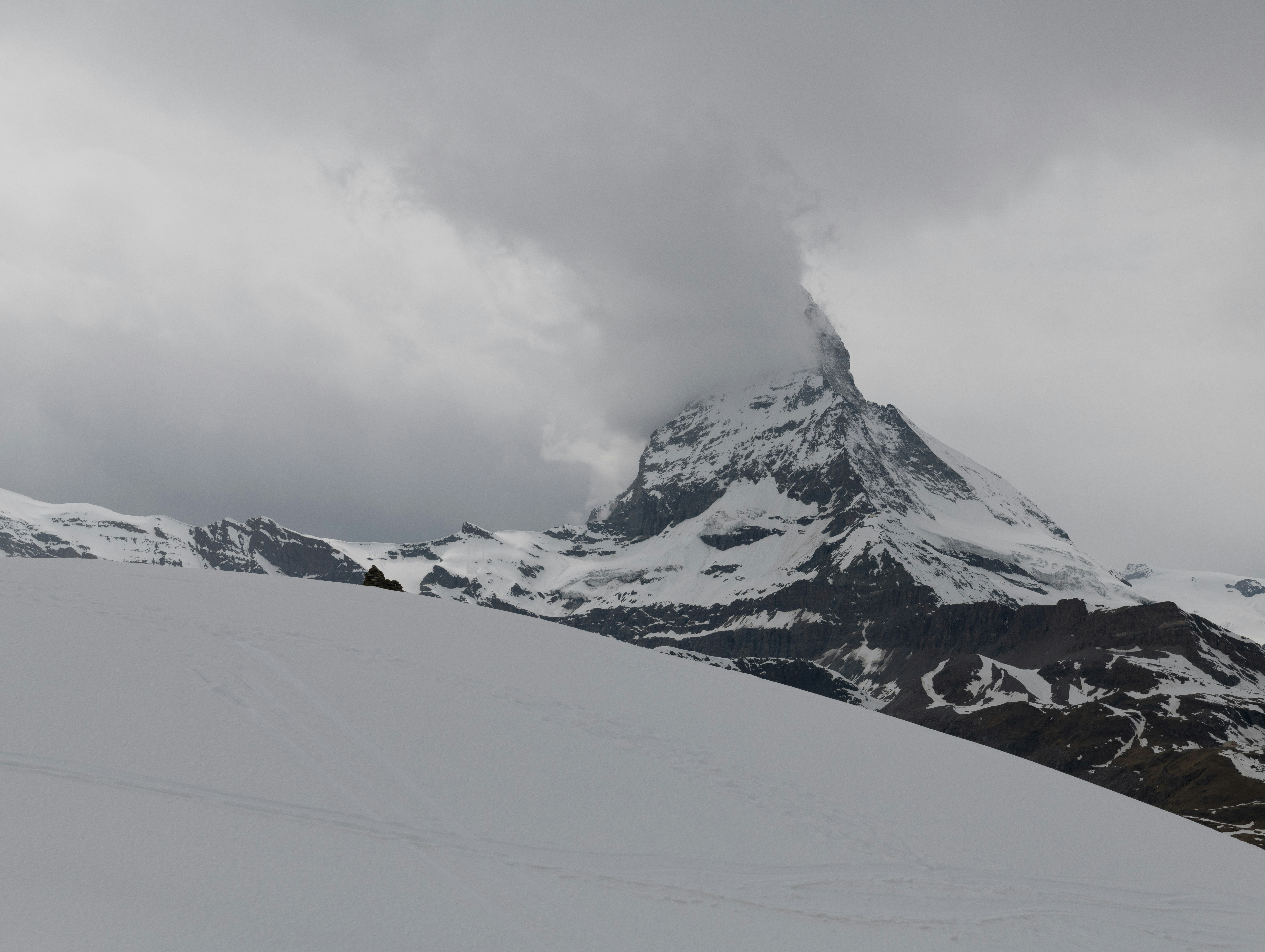 Veiled Majesty: The Matterhorn's Silent Watch