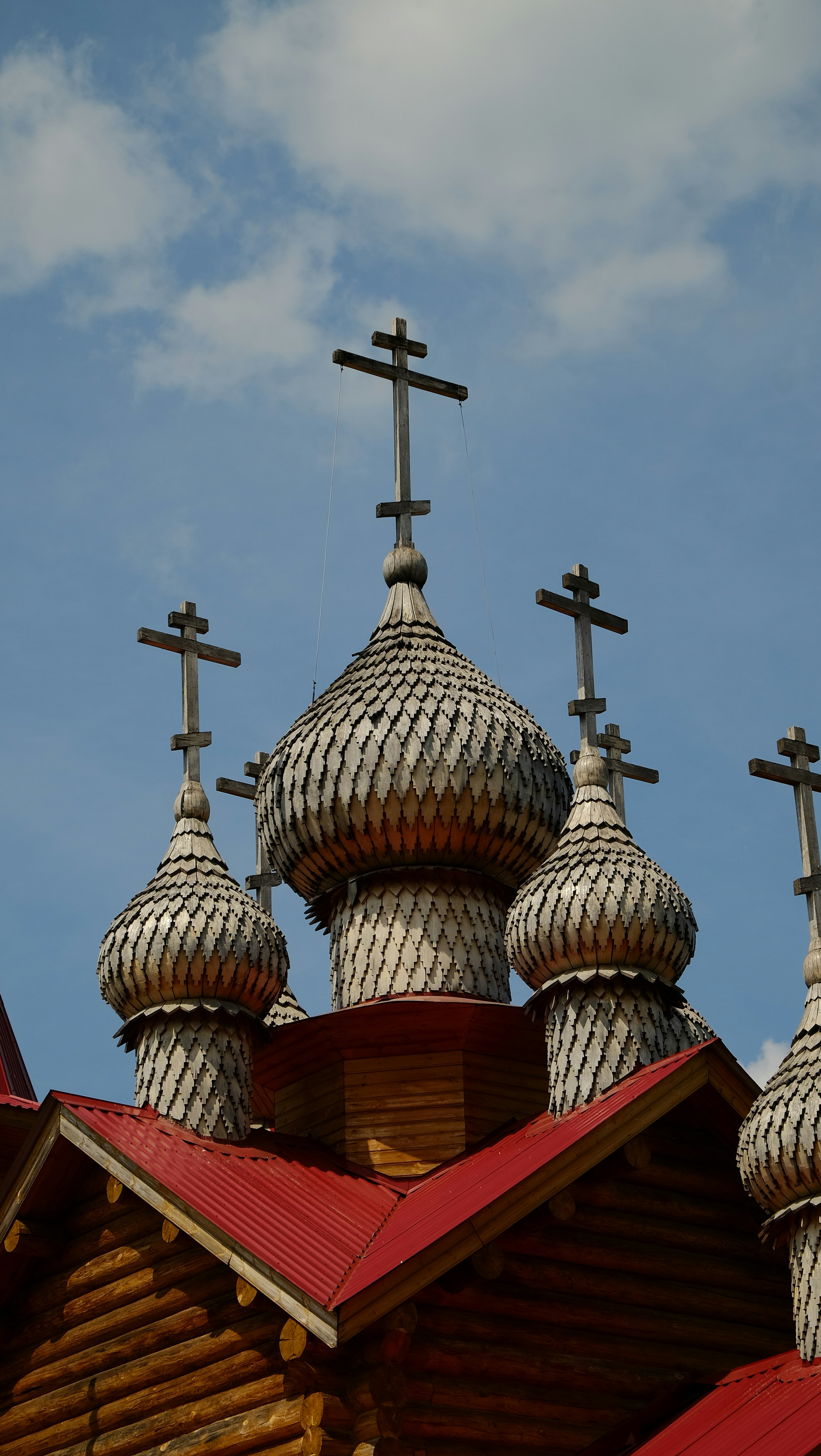 Domes and Crosses: A Wooden Orthodox Roof Reaching Toward the Sky