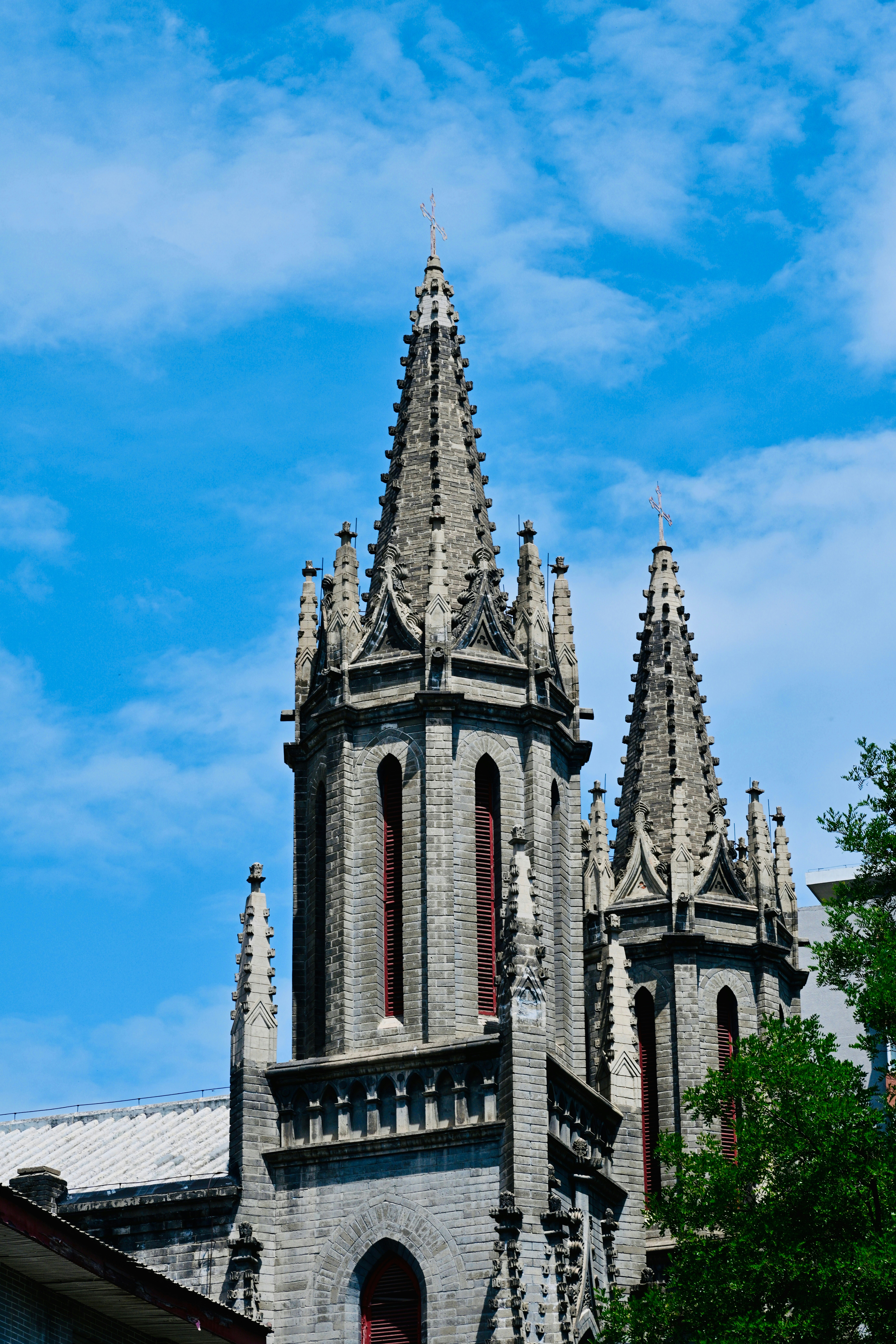 Gothic Spires Against a Cerulean Sky