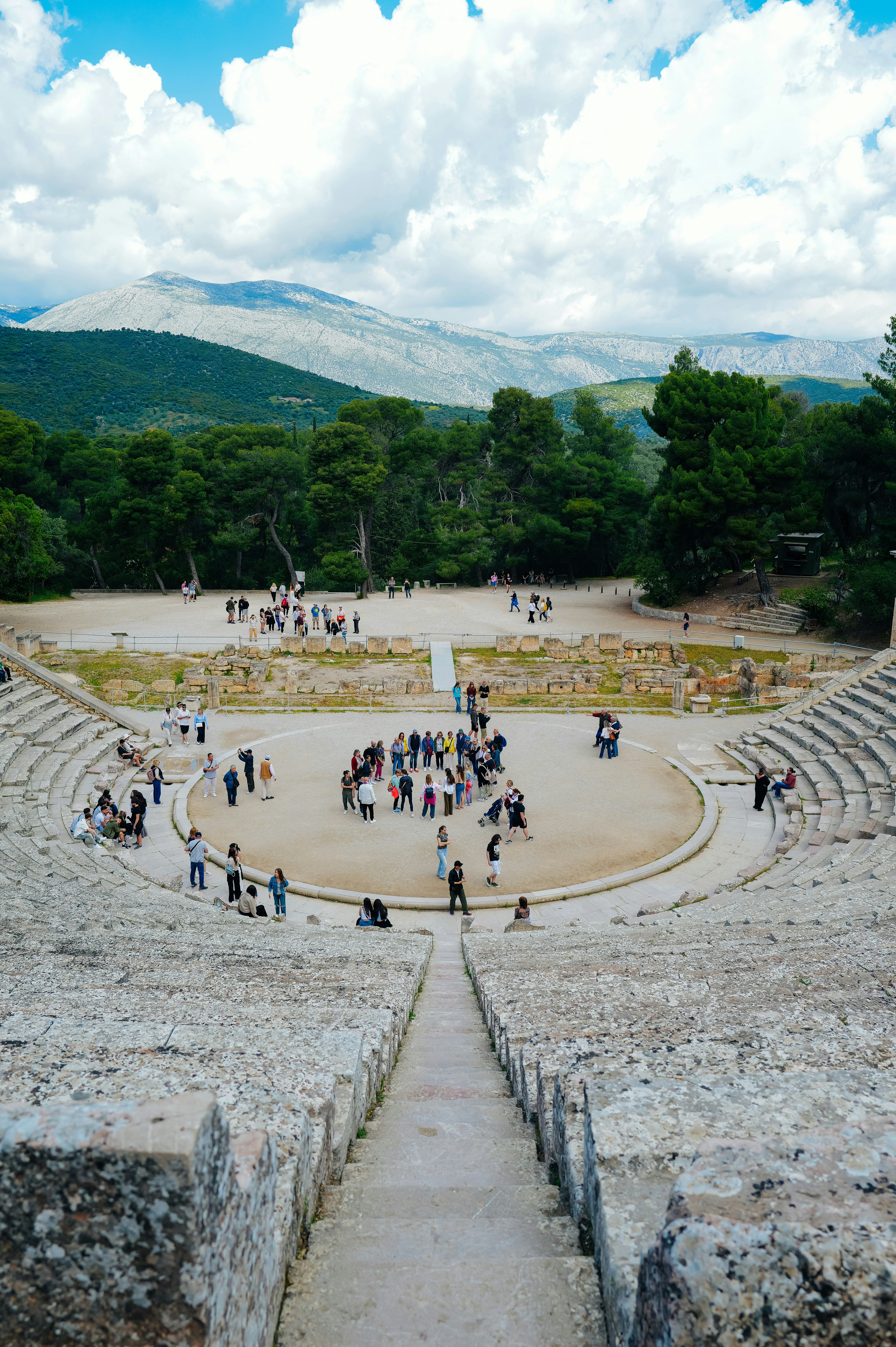 Ancient amphitheater with people enjoying the view. photo – Free City ...