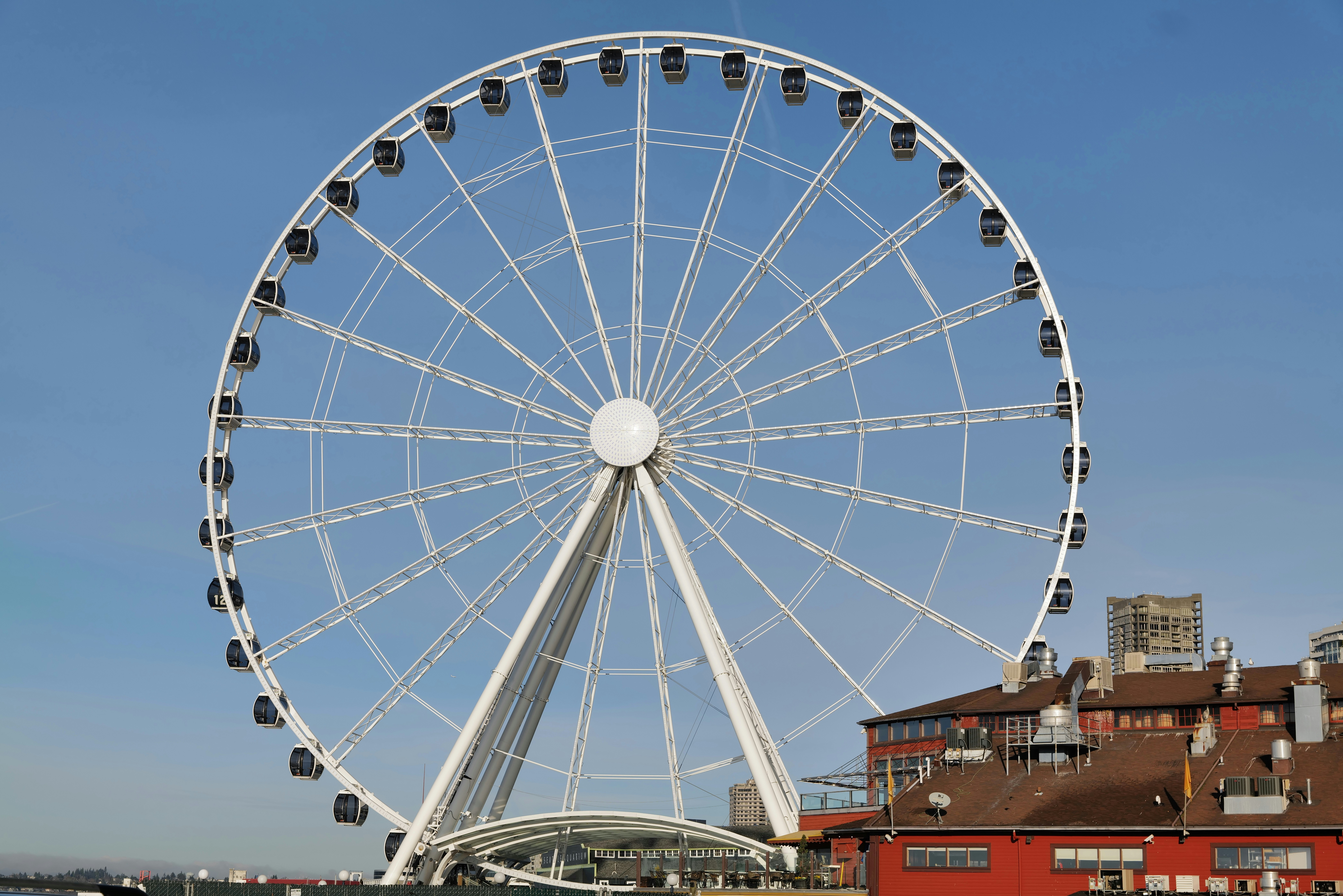The Urban Sentinel: A Modern Ferris Wheel Overlooking the City