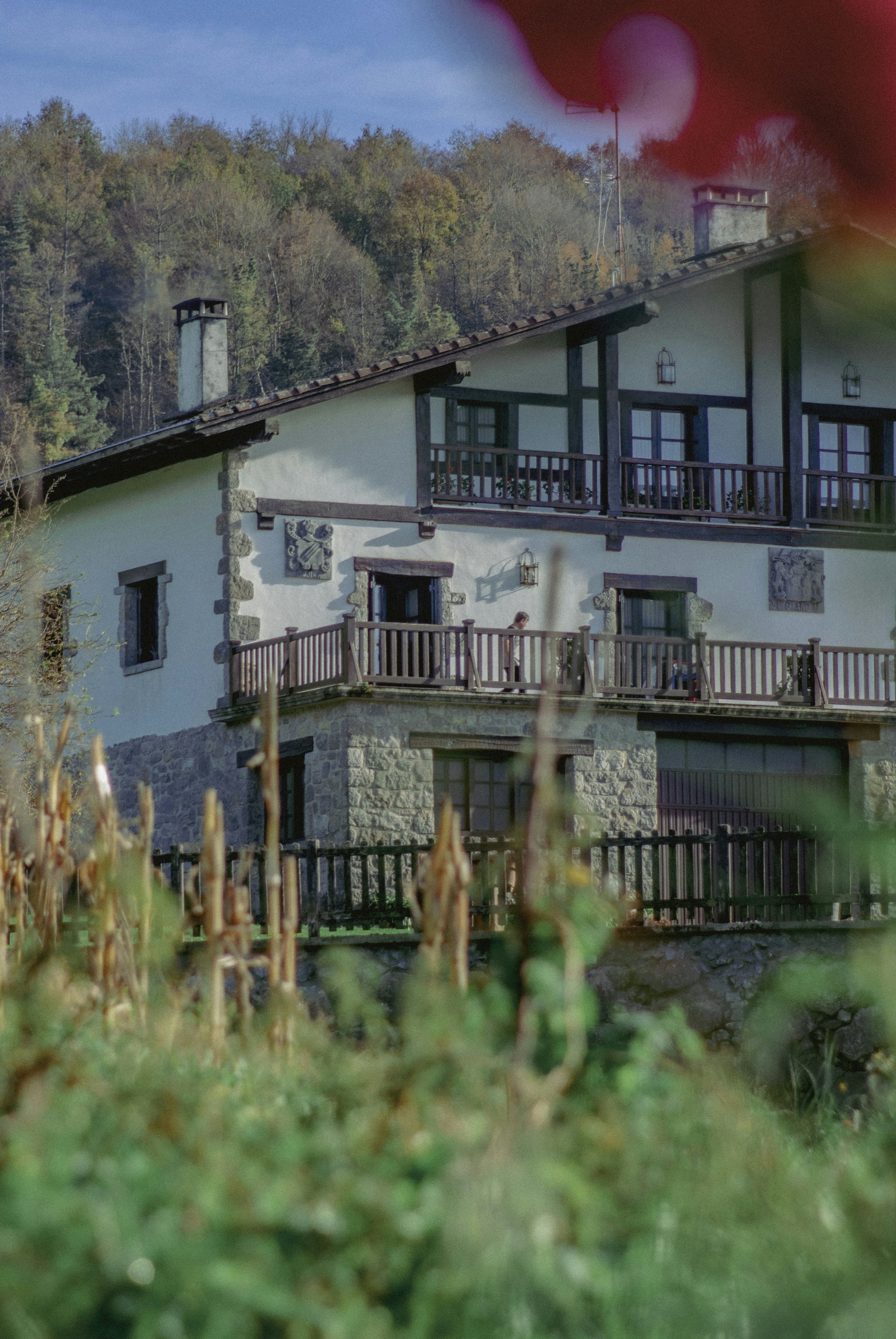 Beautiful house nestled in a scenic countryside.