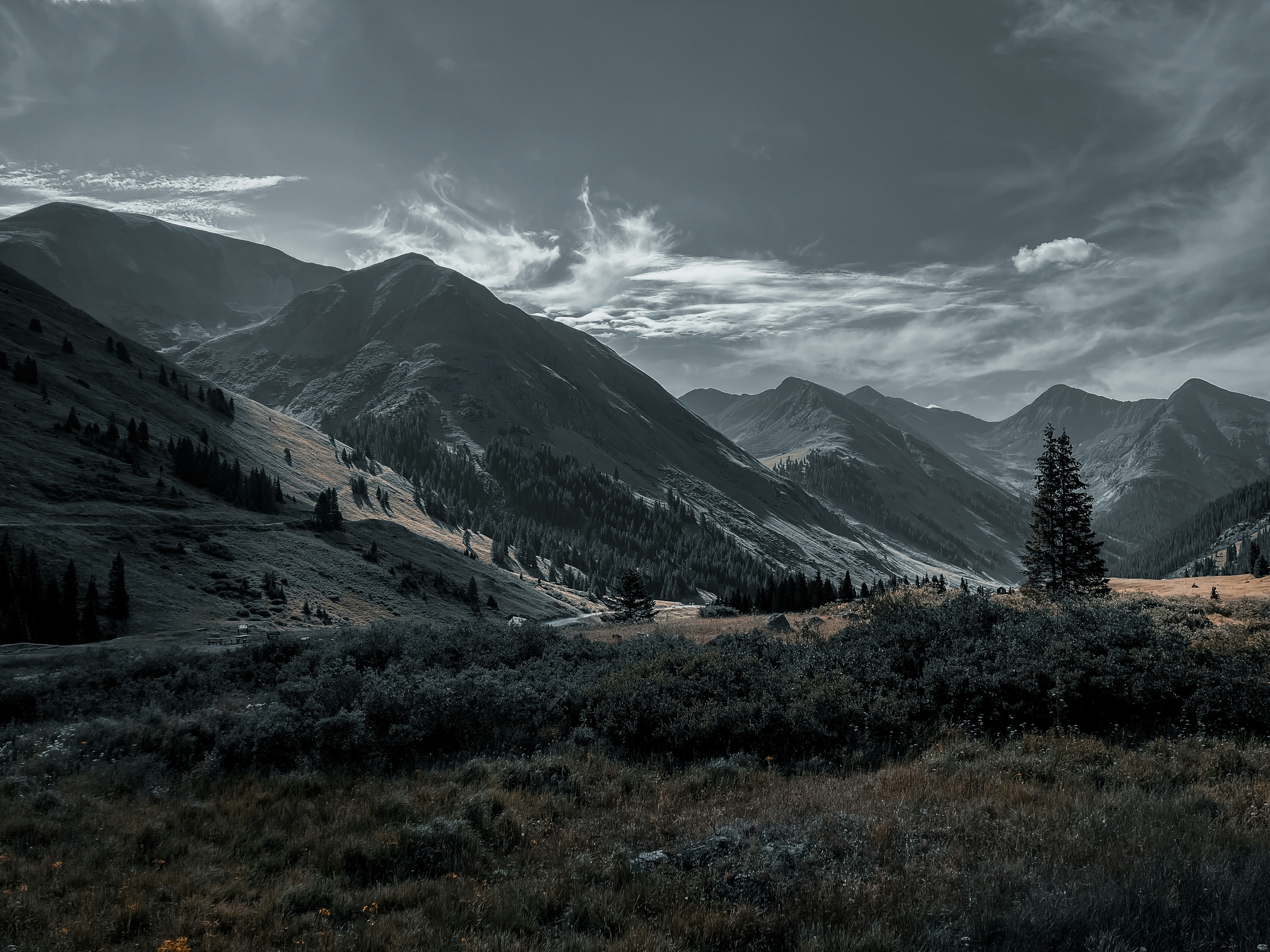 Whispers of the Mountains: A Monochrome Journey