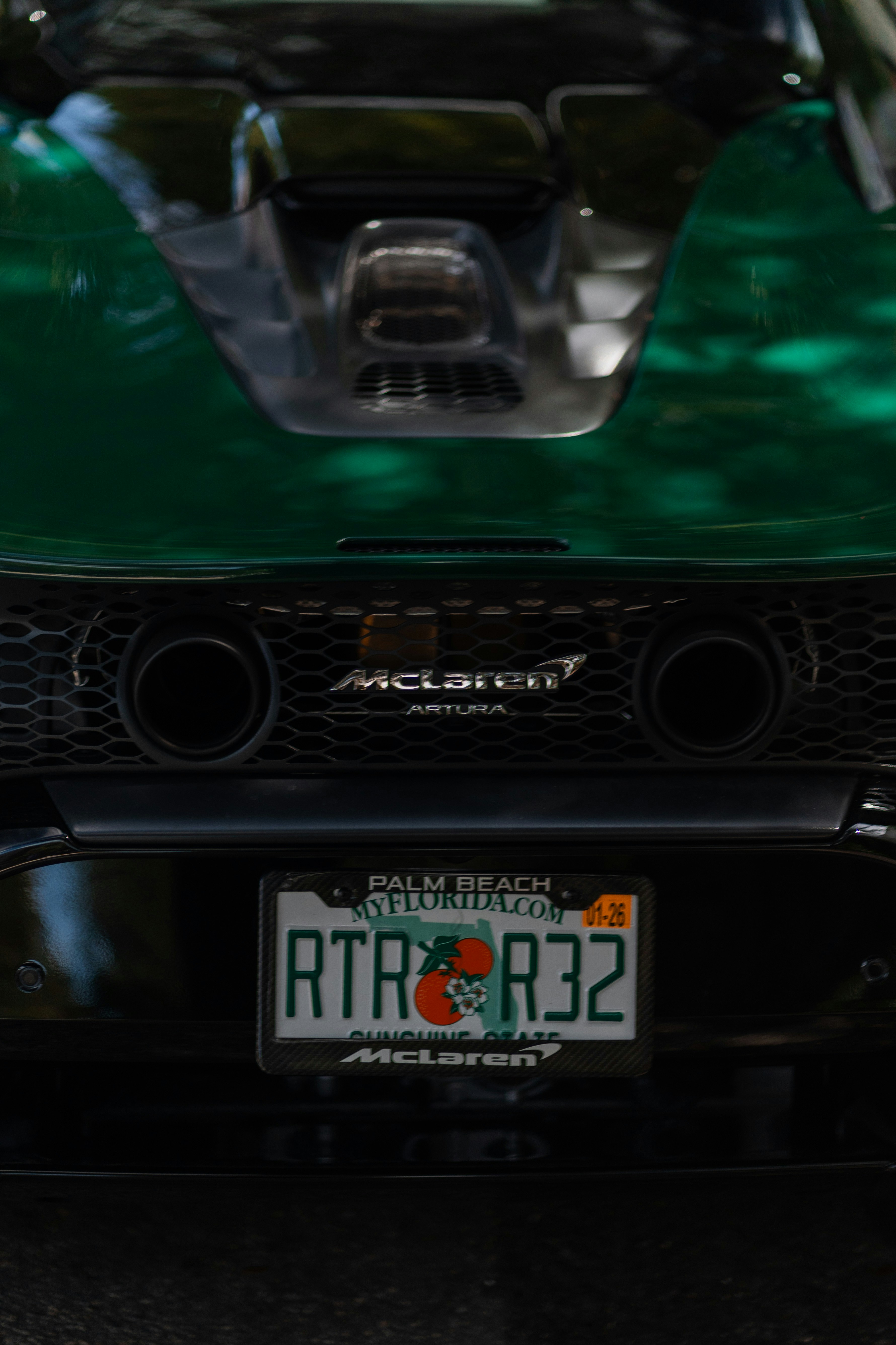 Palm Beach Green: McLaren Front Grille in Quiet Power