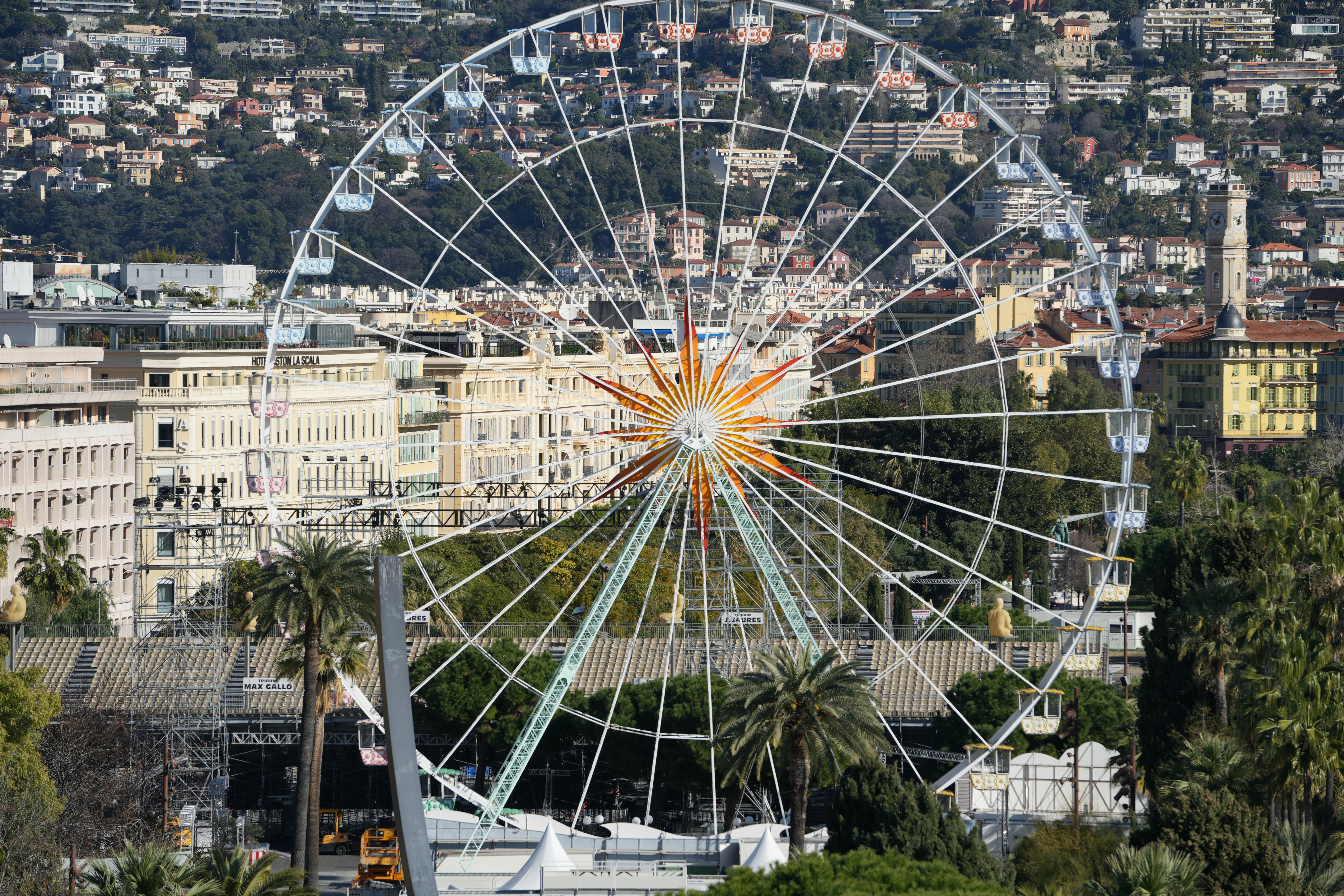 Whirling Joy: A Ferris Wheel Amidst Urban Serenity