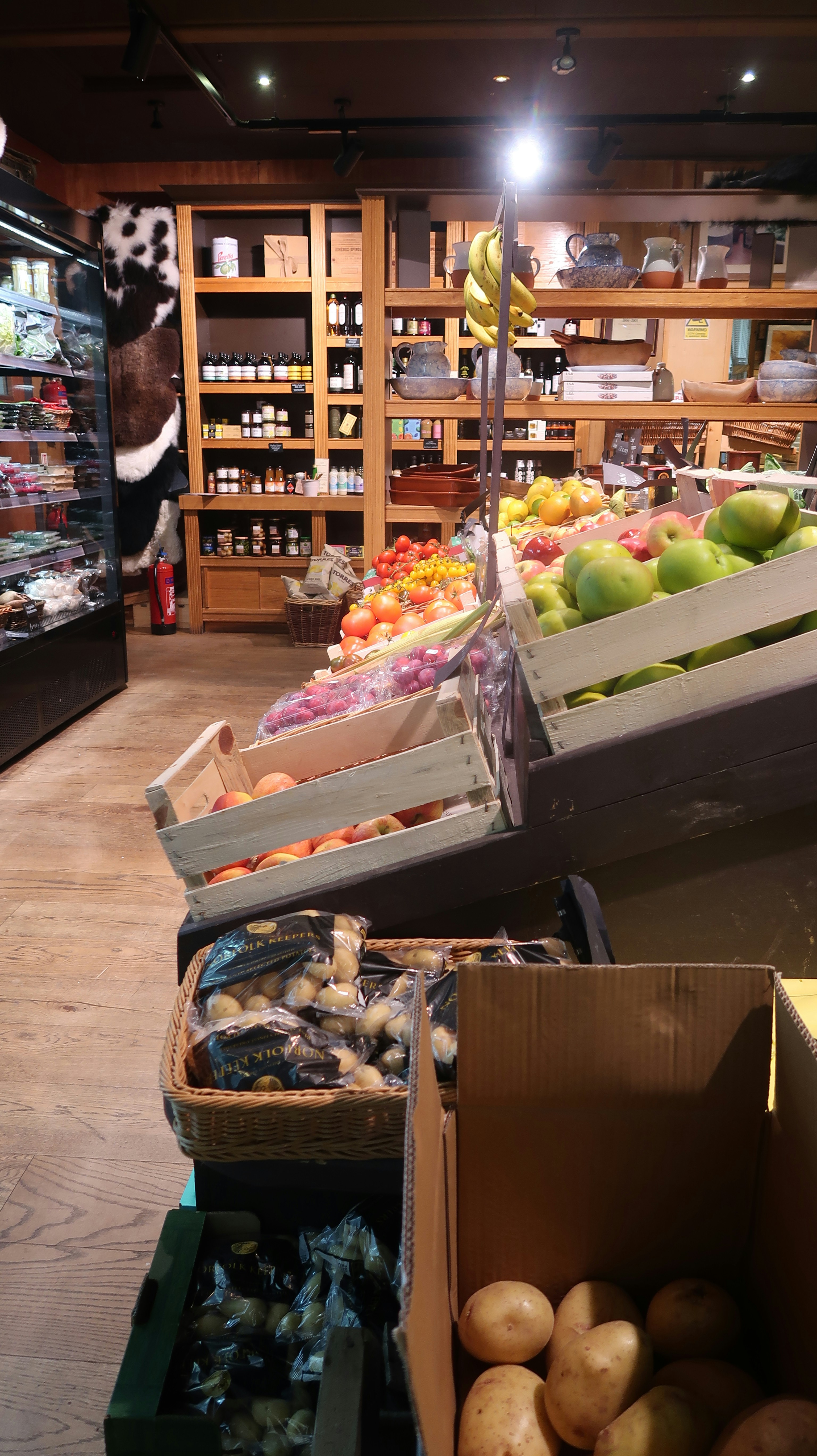 A grocery store with fresh produce on display.