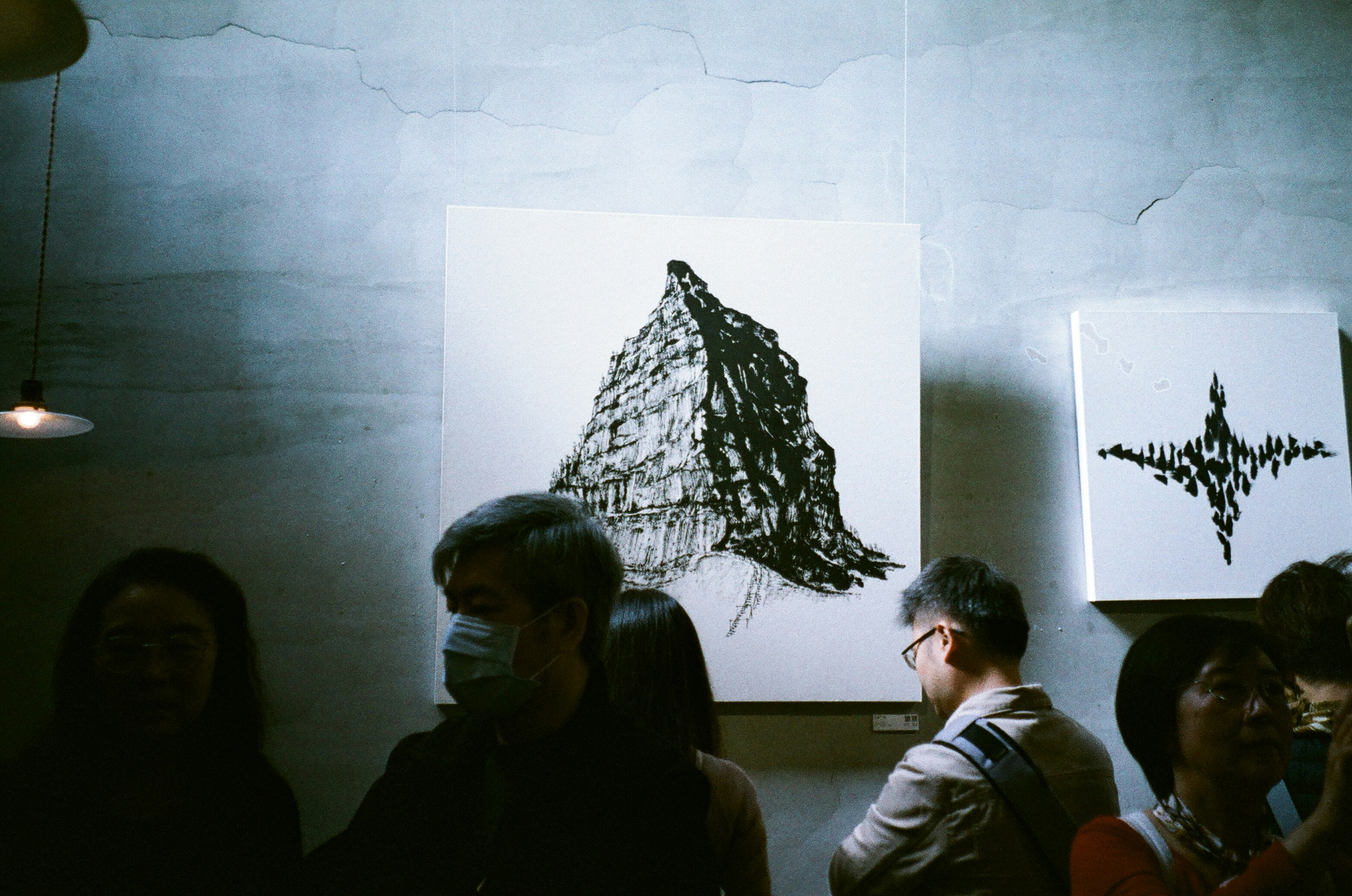 People view art displayed on a gallery wall. photo – Free Woman Image ...
