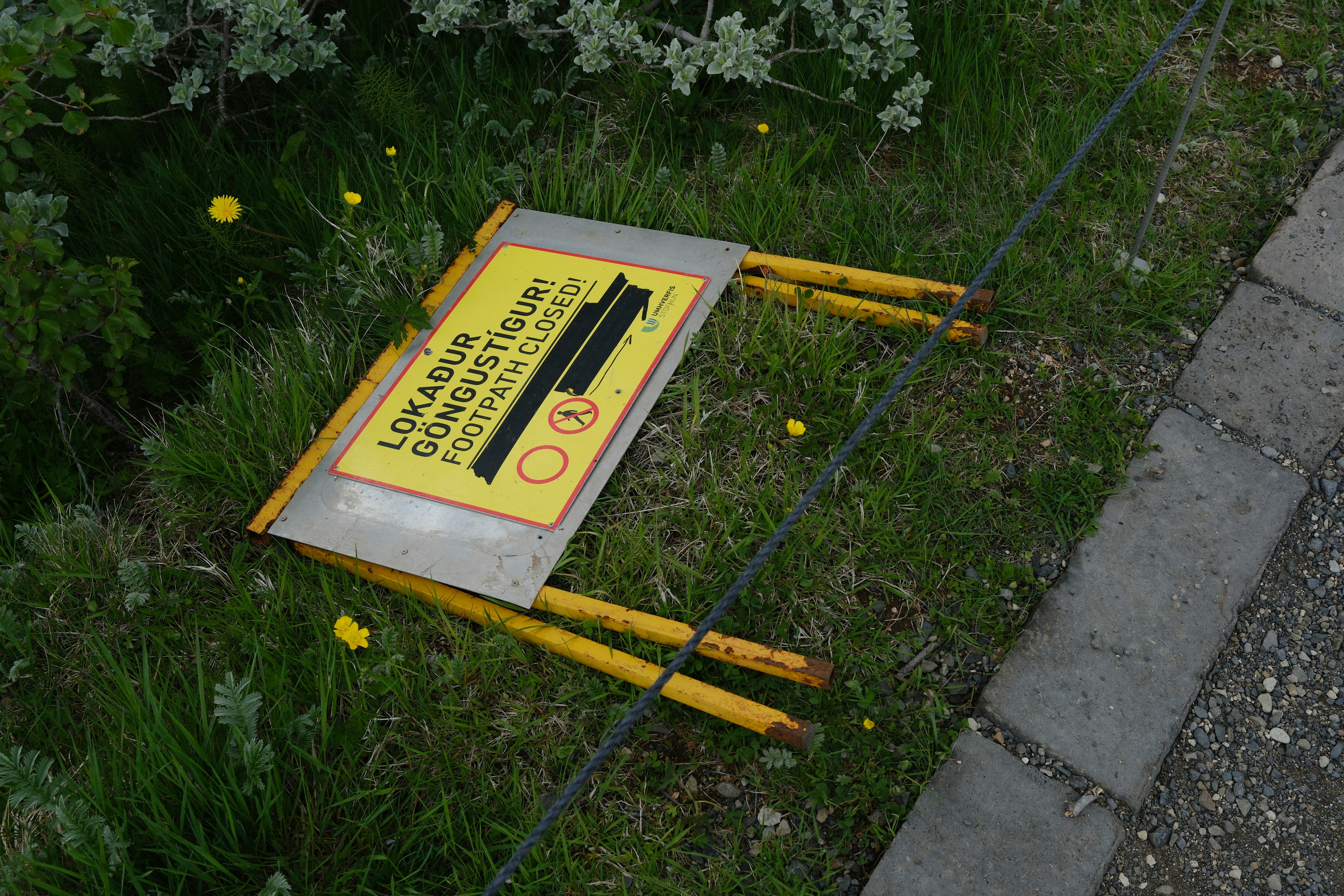 A fallen sign on the ground. photo – Free Sign Image on Unsplash
