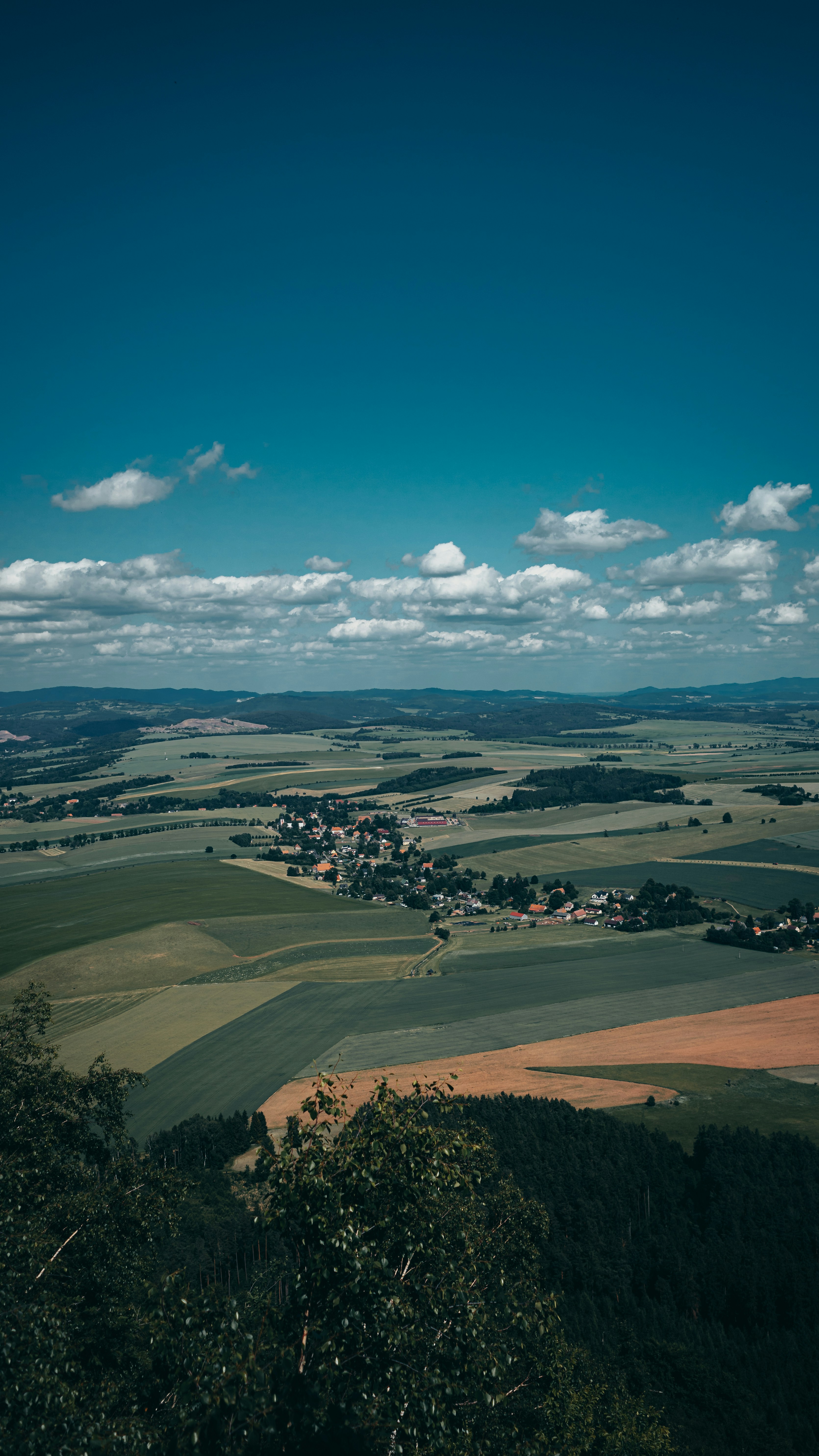 Overhead view of a vast landscape with farmland. photo – Free Land ...