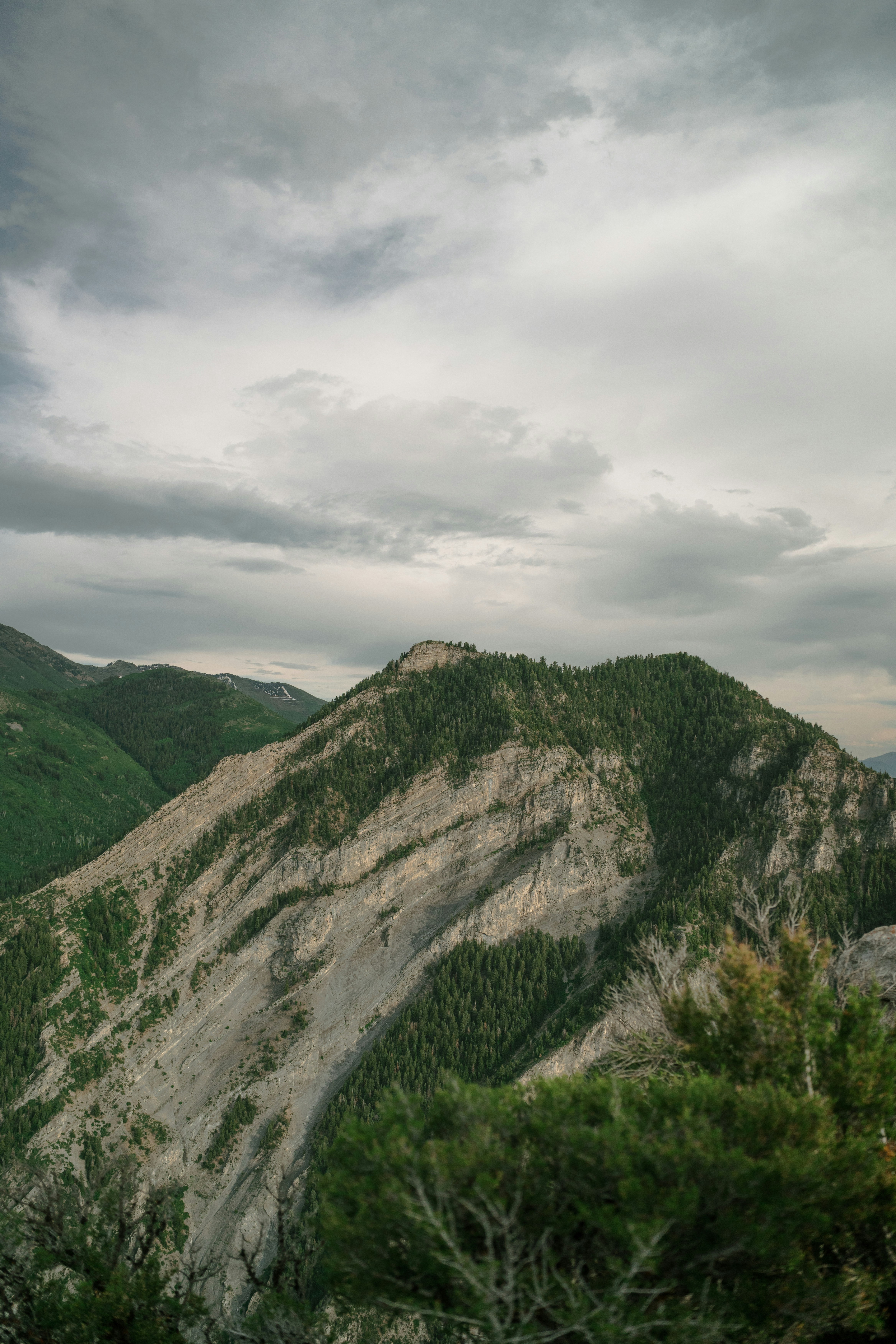 Dramatic mountain view under a cloudy sky. photo – Free Wallpaper 4k ...