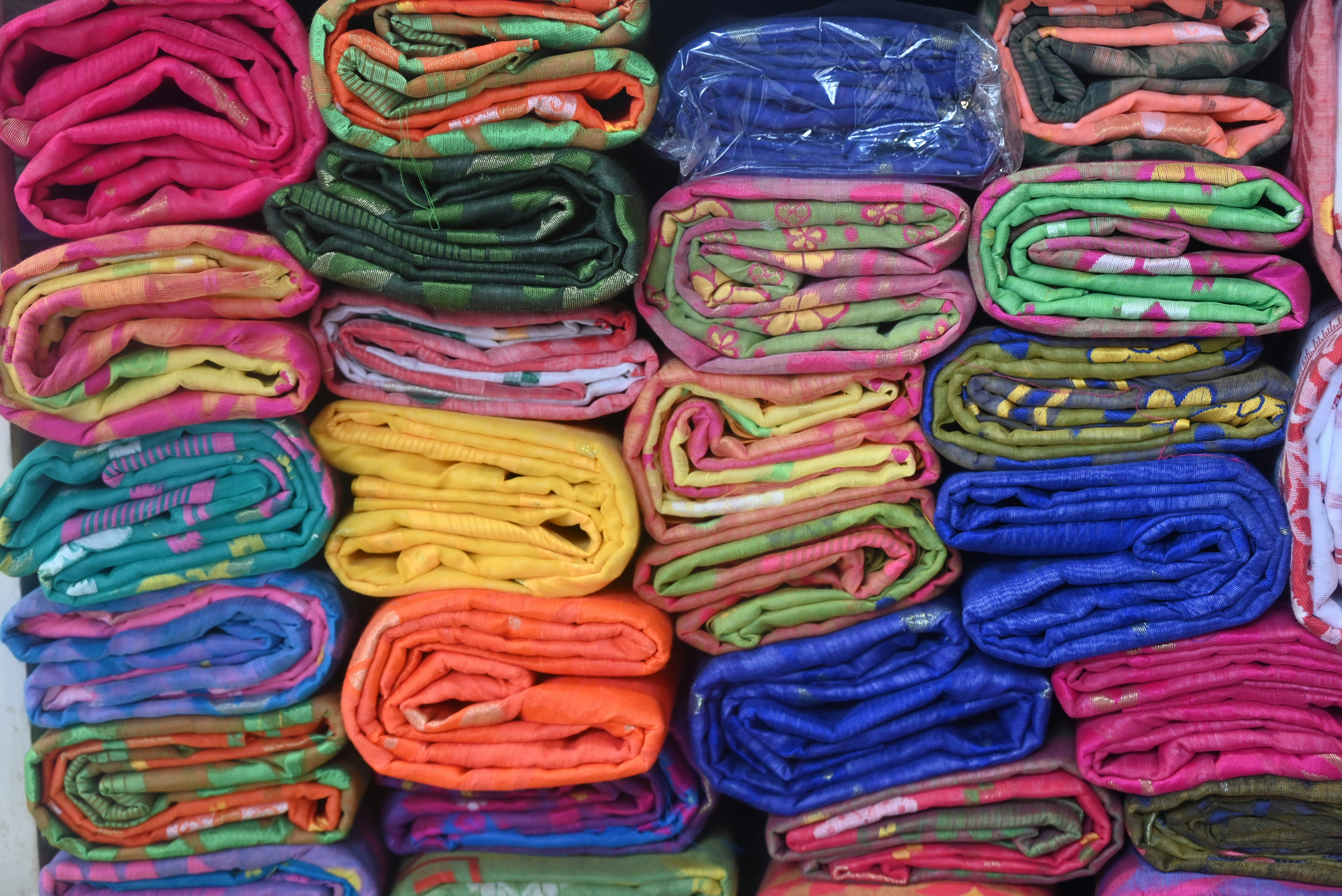 A Tapestry of Colorful Textiles