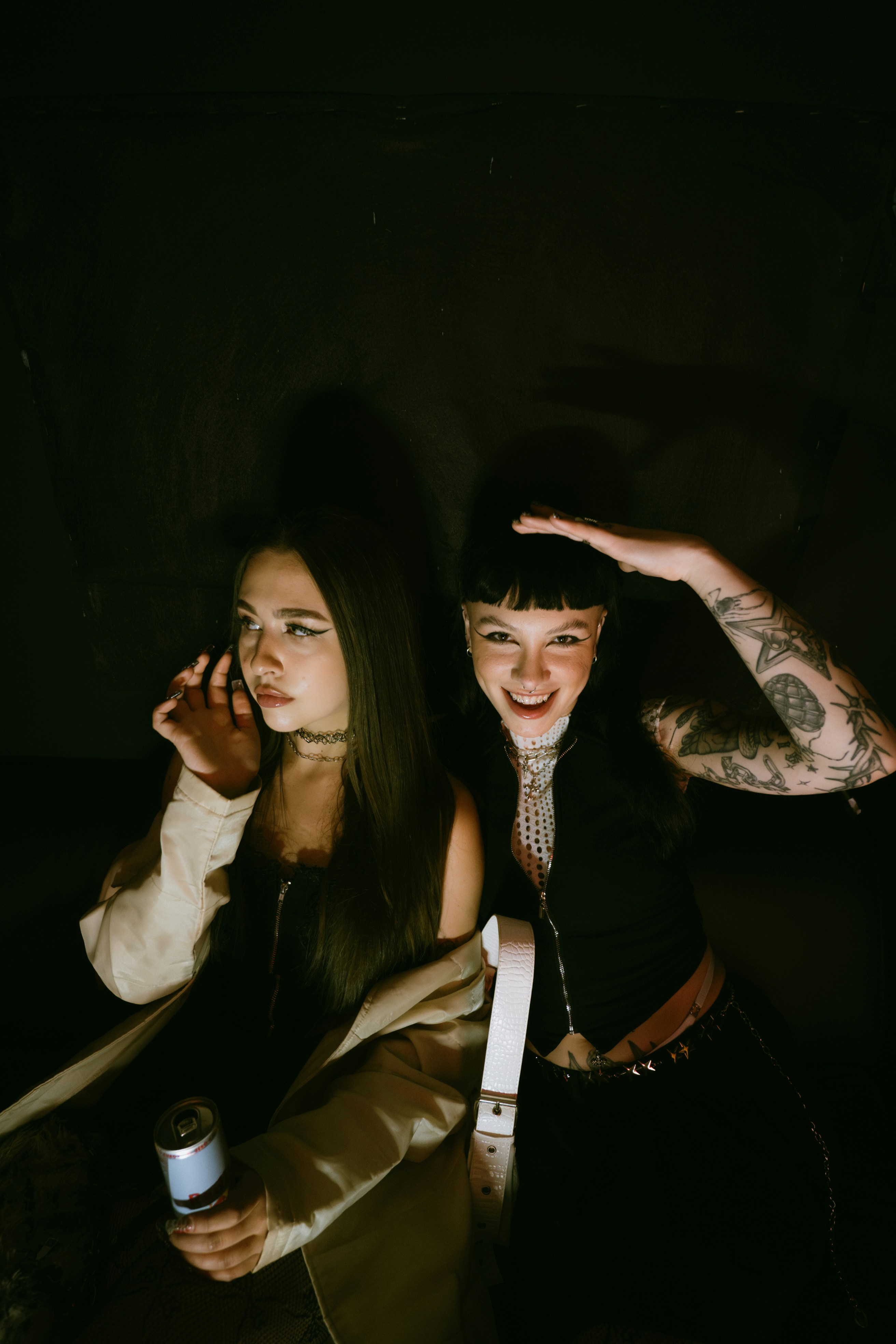 Two friends pose with mischievous expressions. photo – Free Image on ...