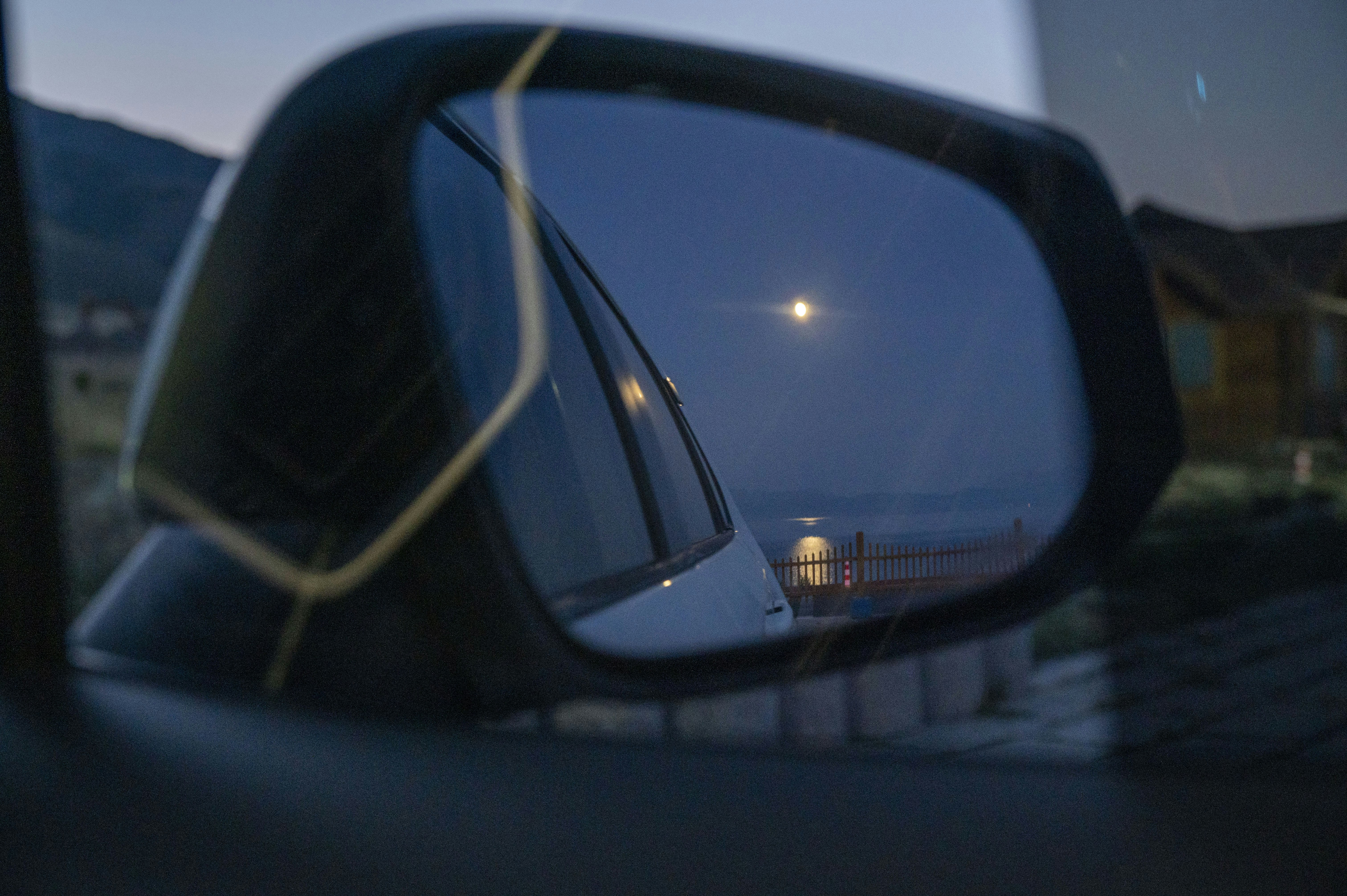 Reflections of Serenity: A Moonlit Drive