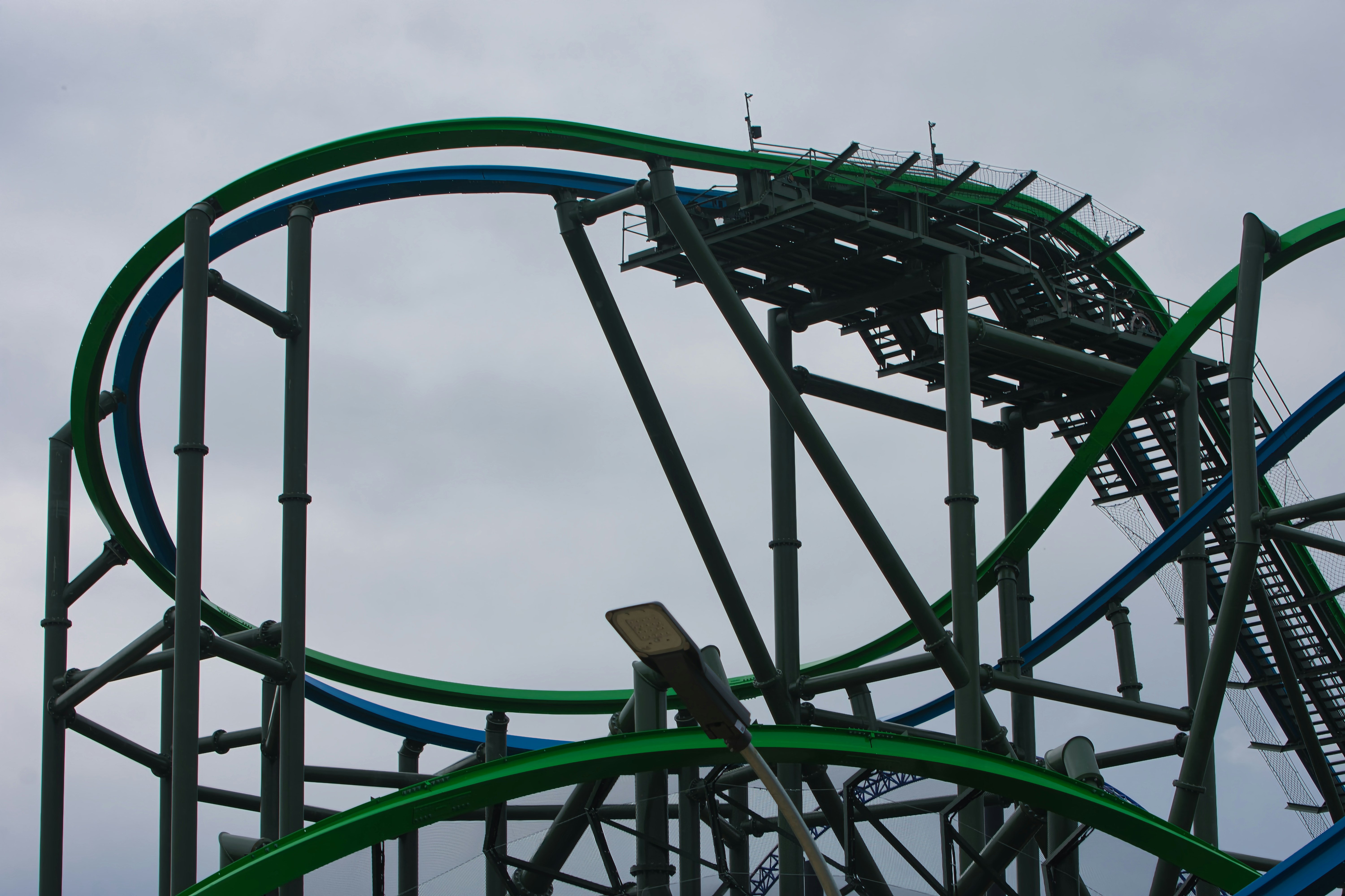 Steel Serpents: A Looping Skyward Portrait of the Coaster