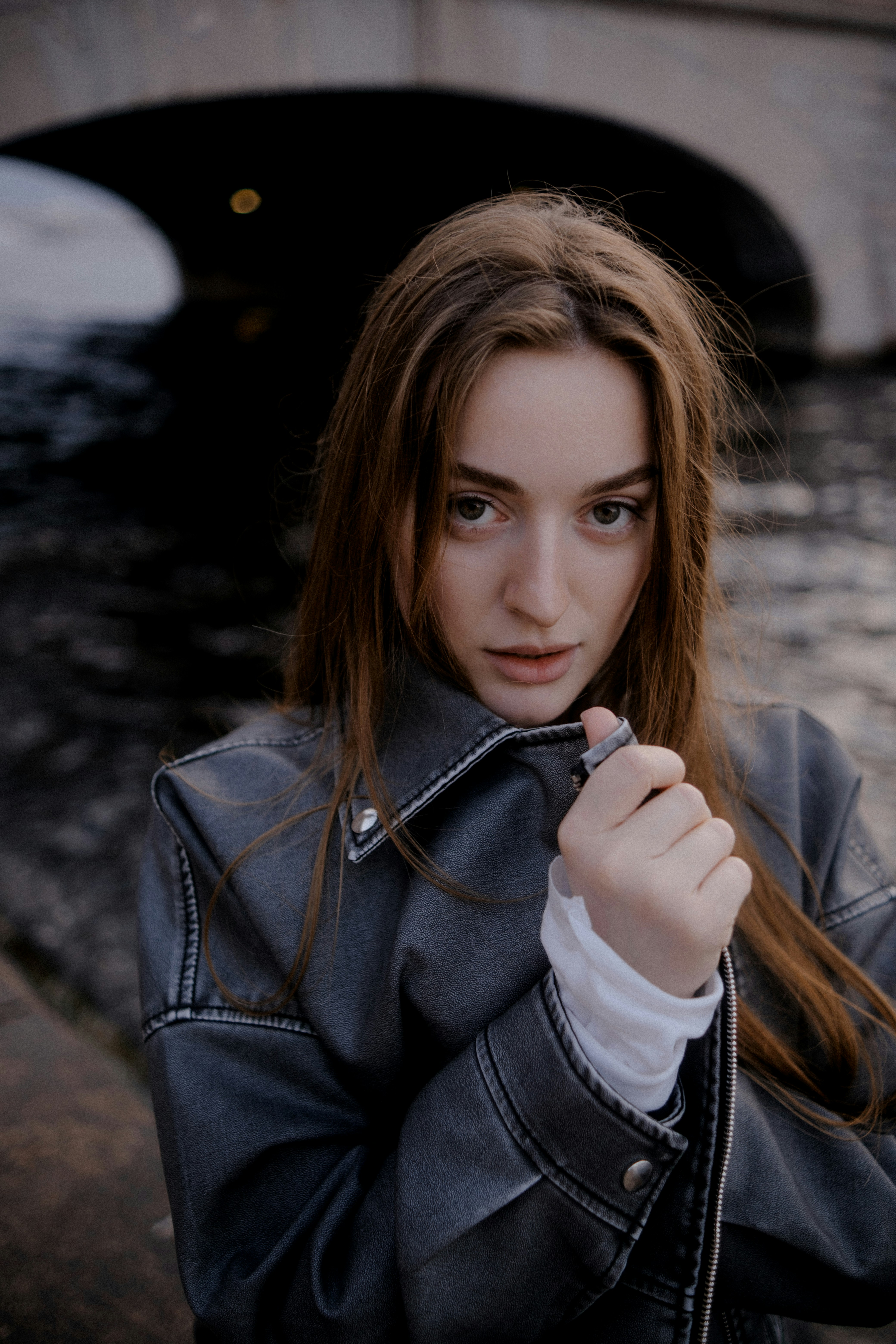 Gaze Beneath the Arch: Portrait by the River