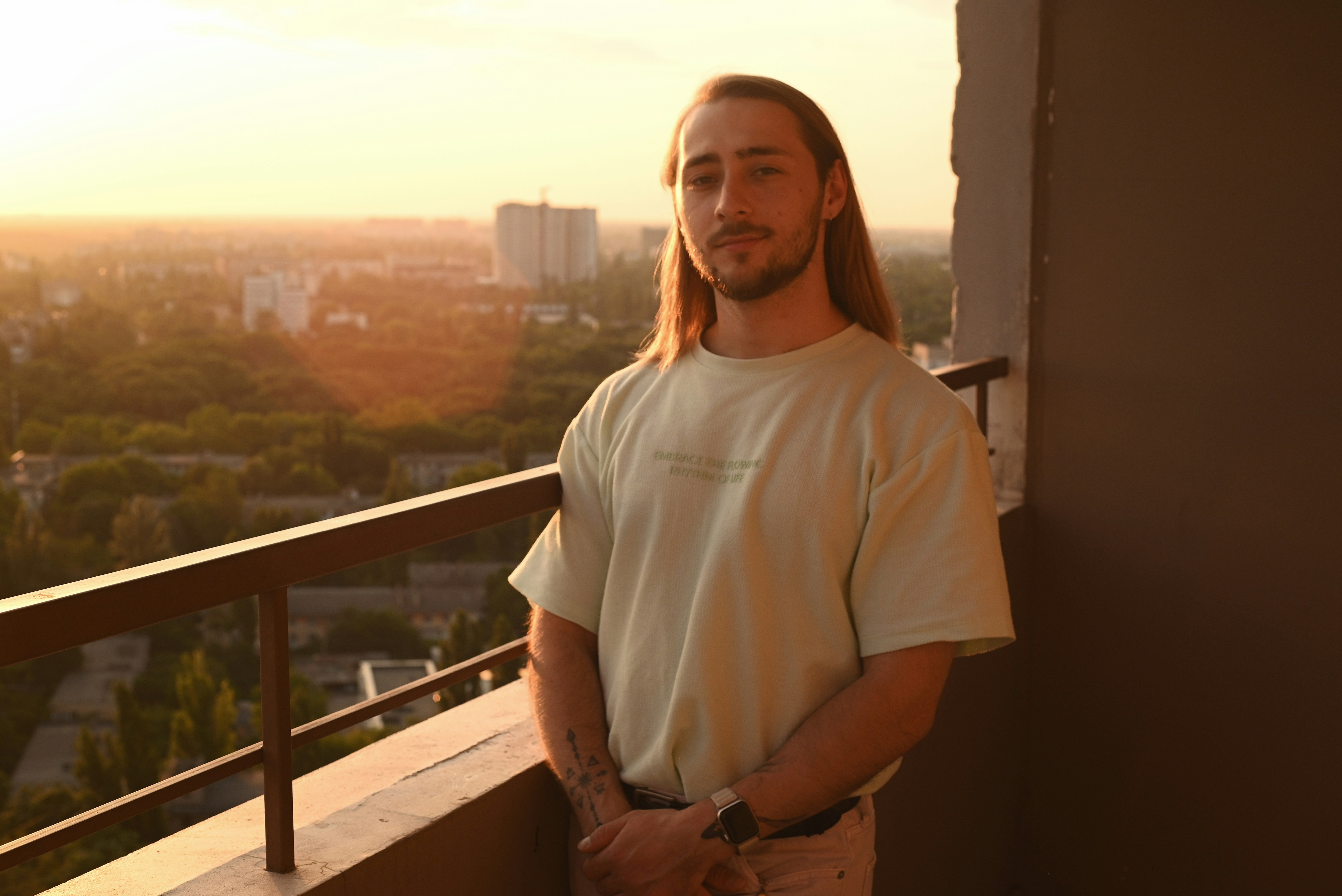 Golden Hour Serenity on the Balcony