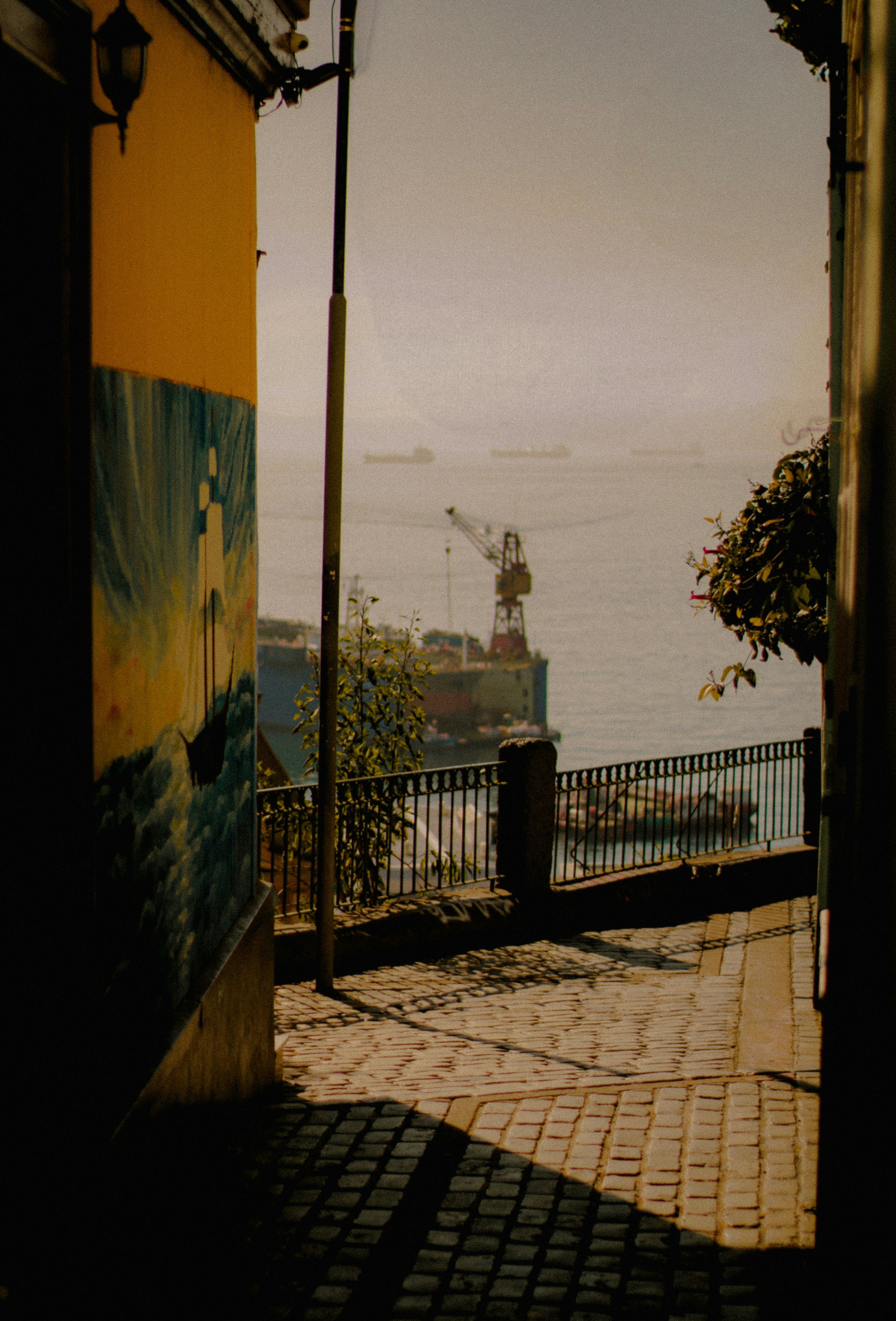 Harbor Shadows: A Stroll Through Time