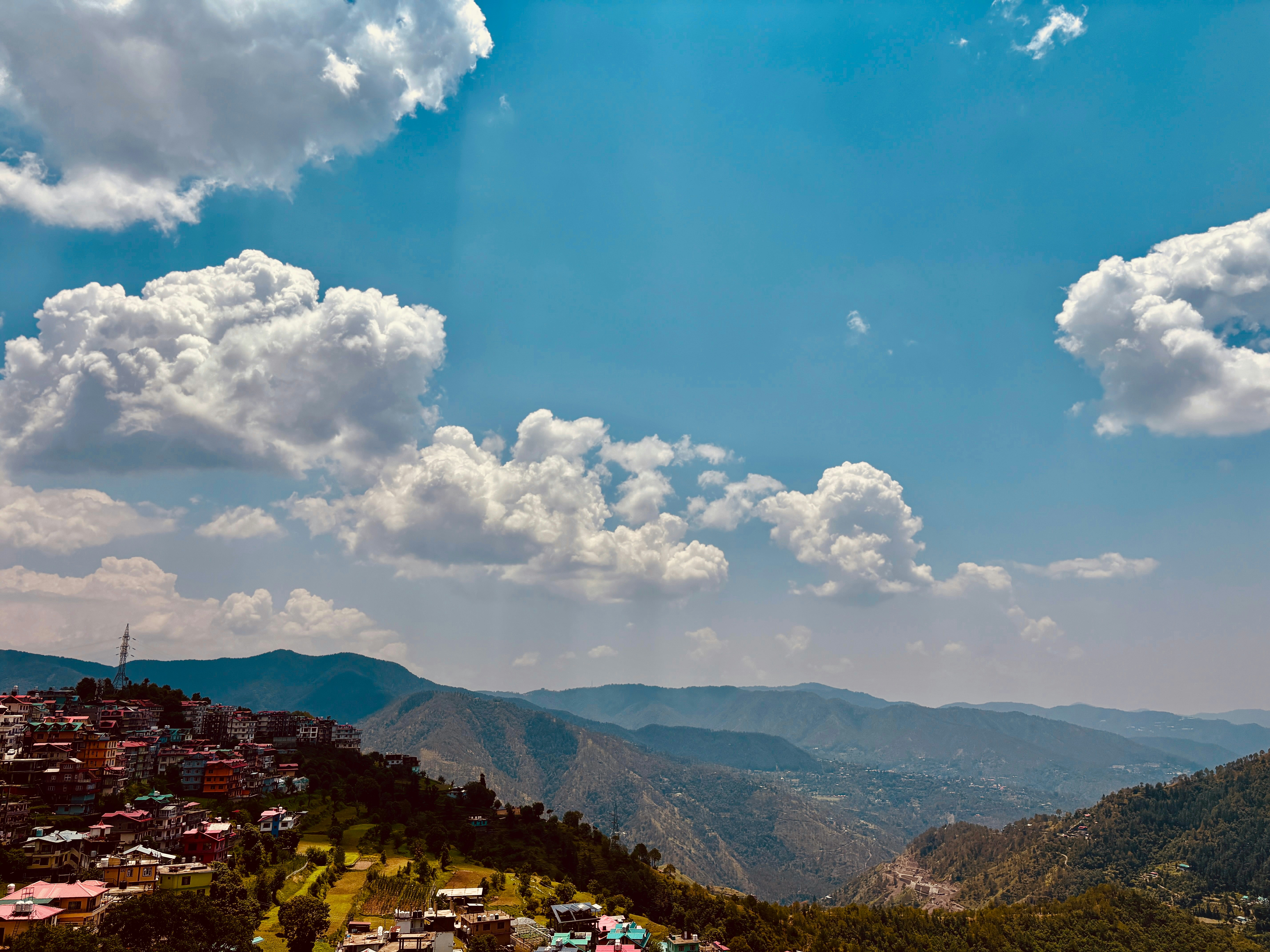 Beautiful mountains under a bright blue sky.