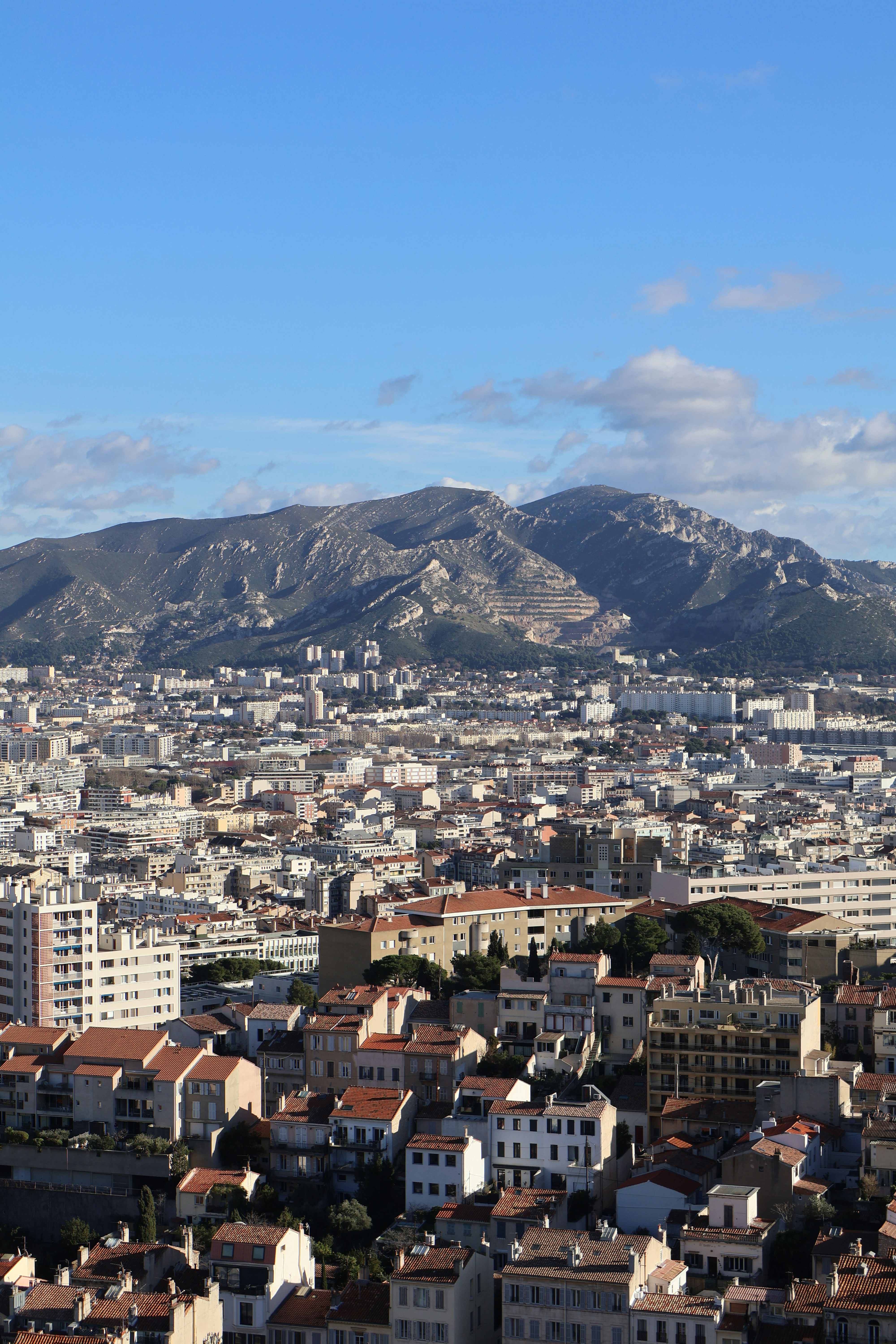 View of Marseille city, South of France from above