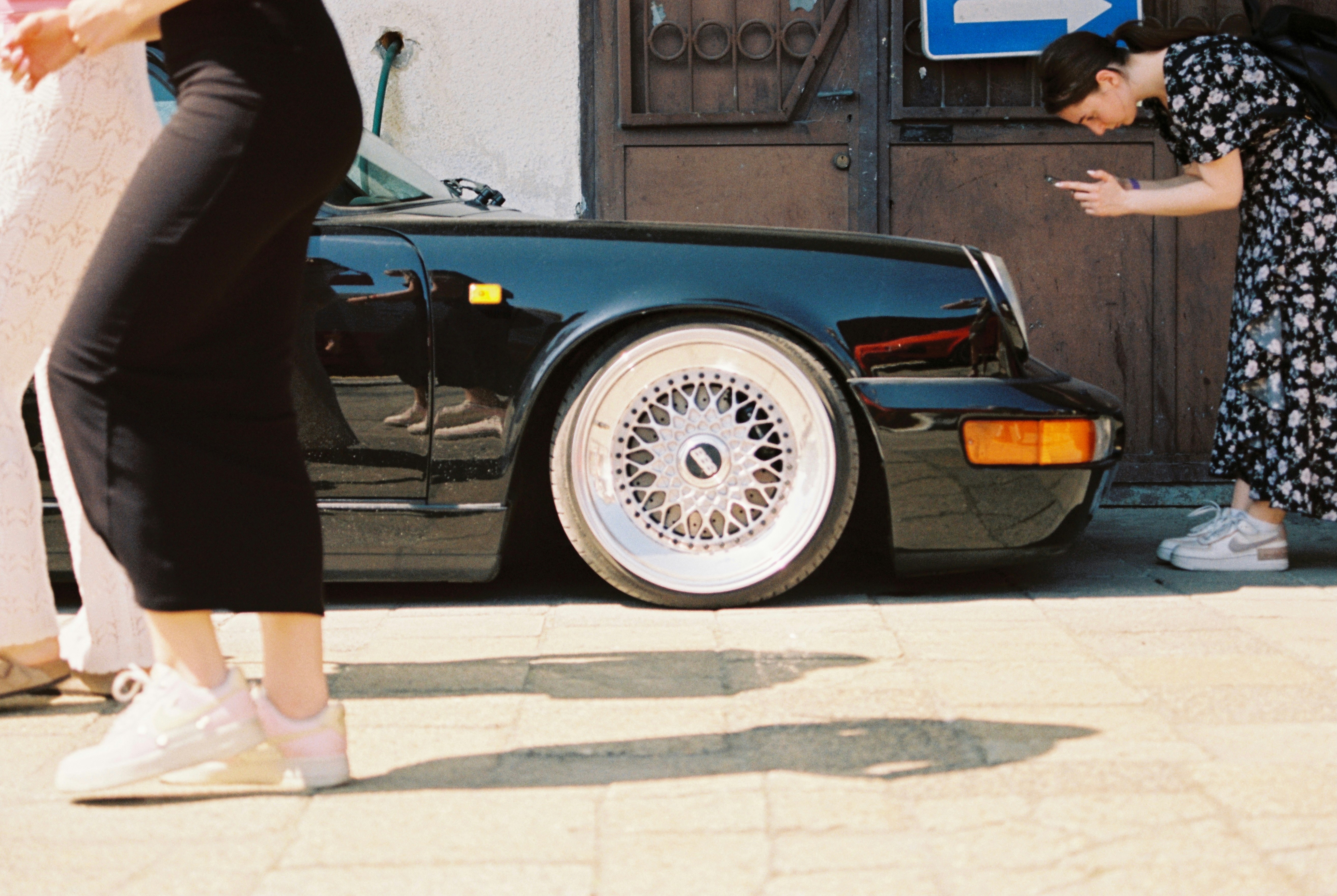 Urban Elegance: A Moment with a Classic Ride