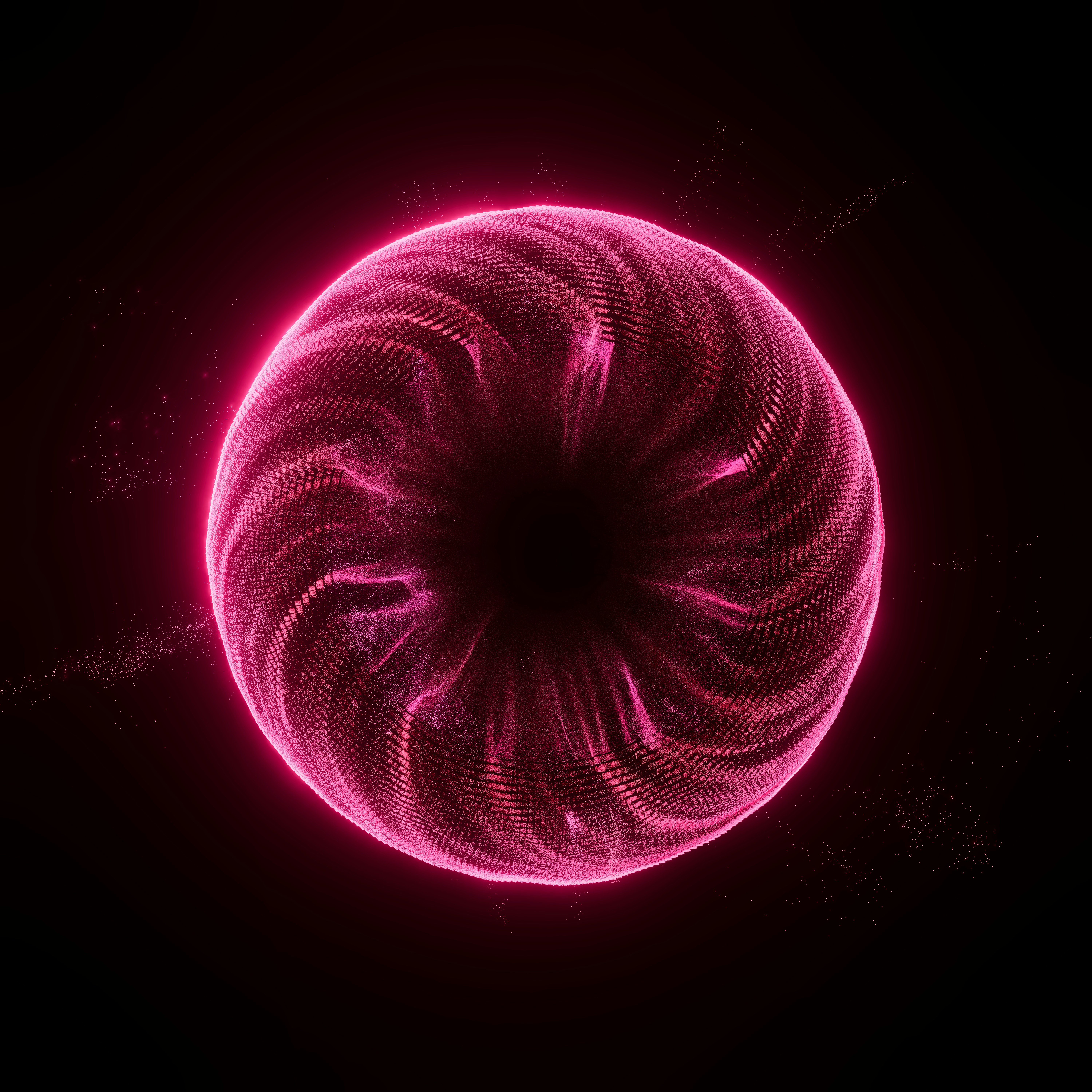 A pink glowing vortex against a dark background. photo – Free Abstract ...