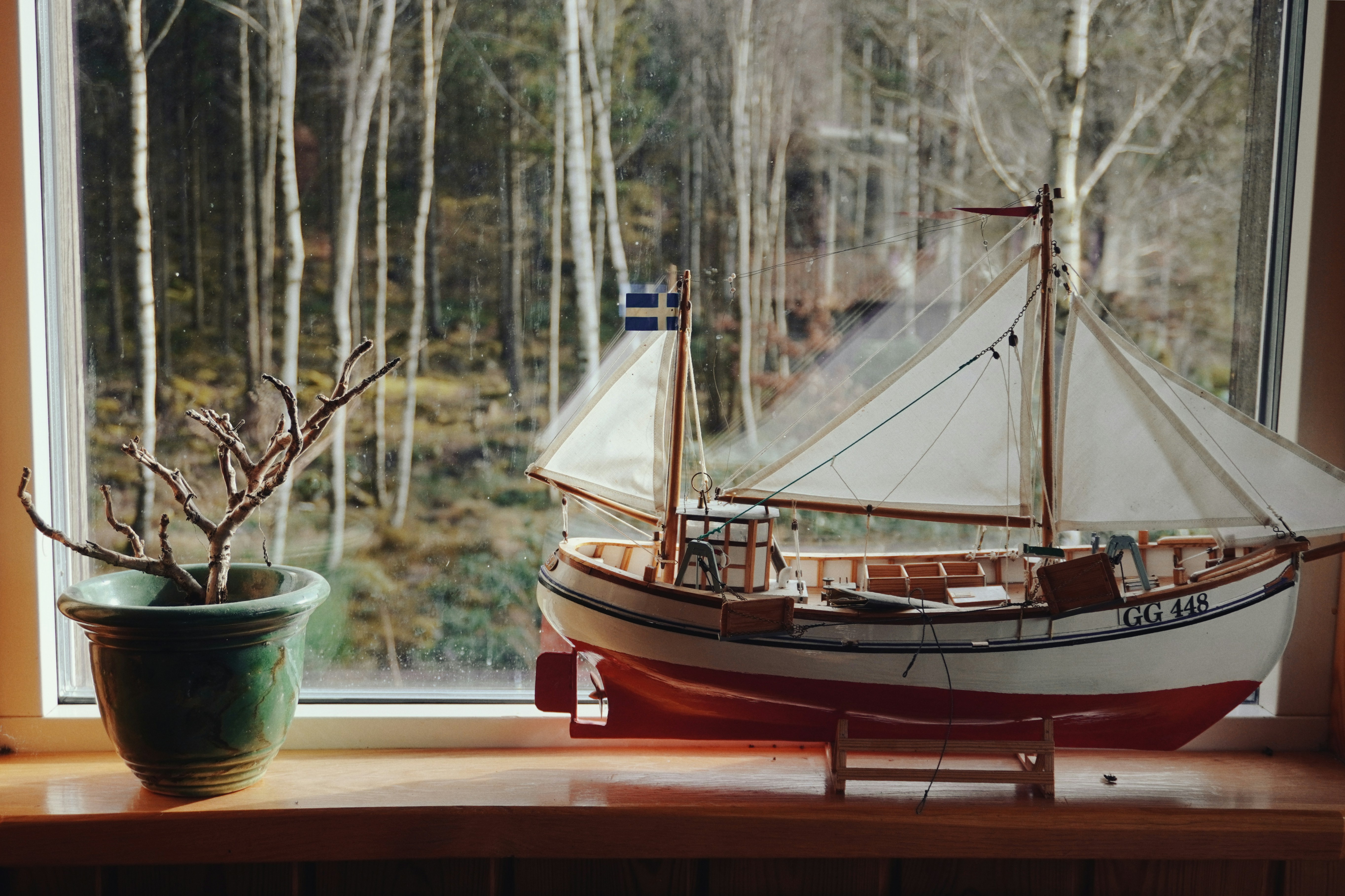 Nautical Serenity: A Window to Tranquil Waters