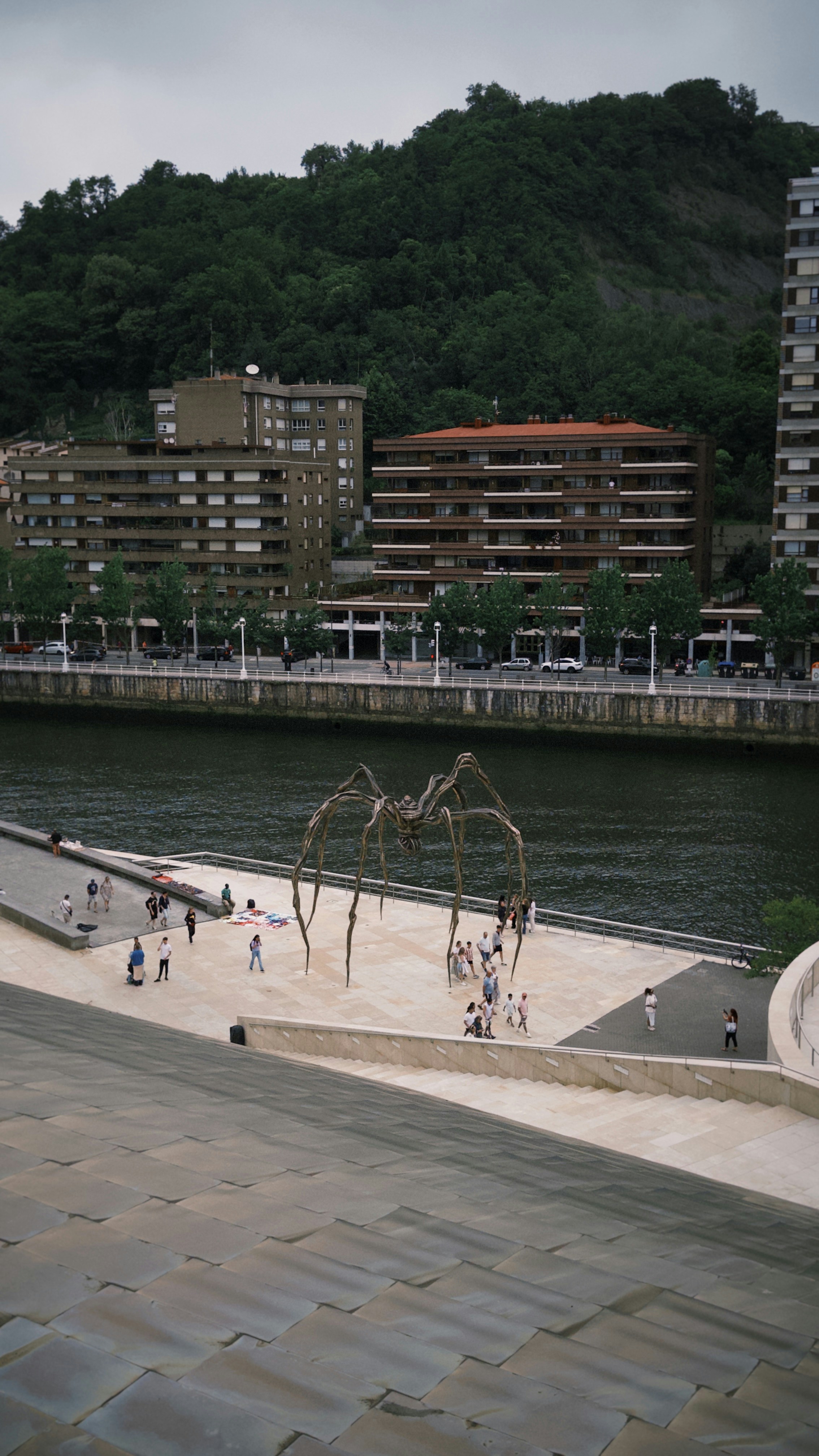 Iron Spider by the Riverside: A Monumental Cityscape