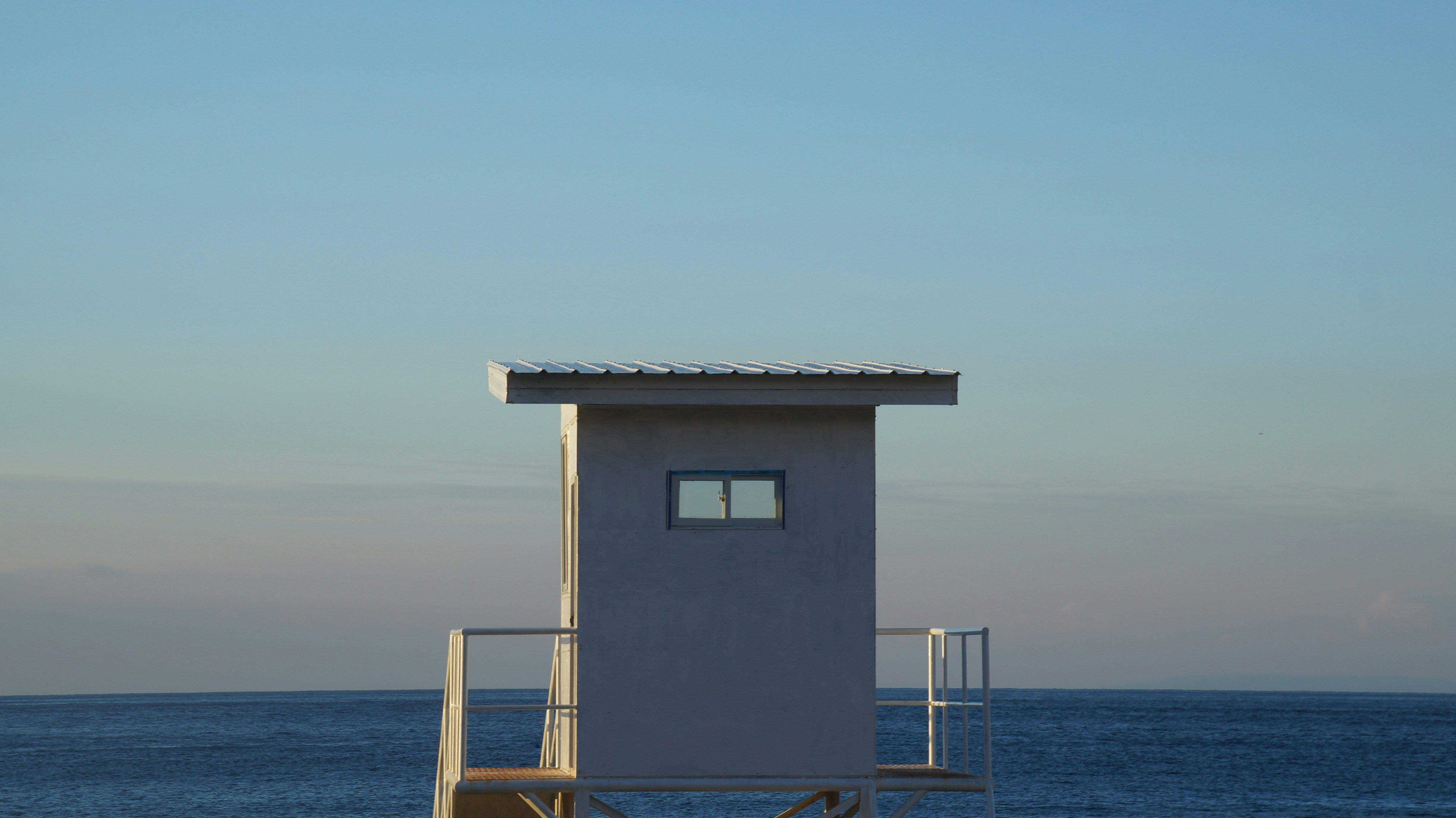 Lifeguard station watches over the ocean.