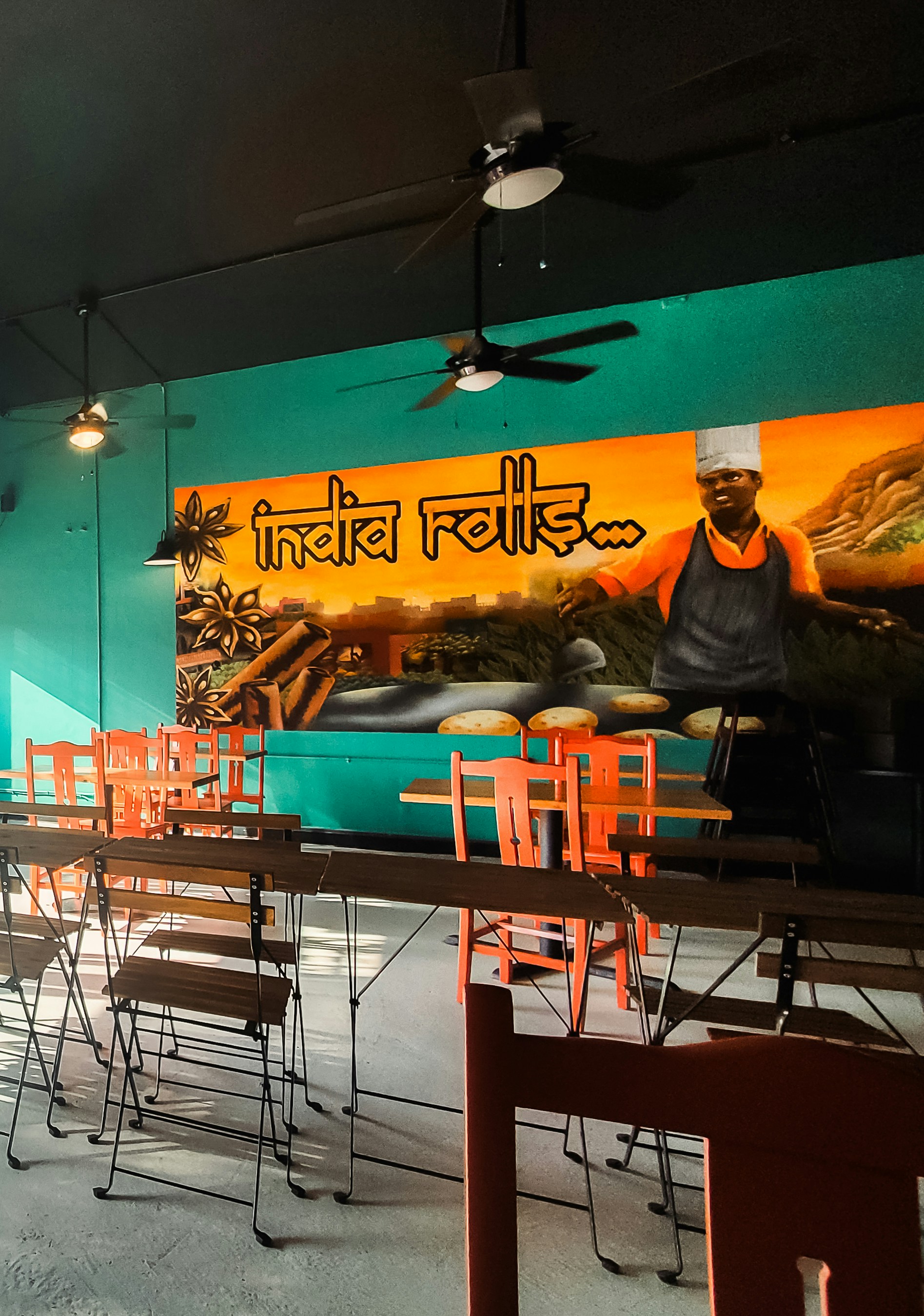 Culinary Canvas: A Vibrant Mural in a Cozy Eatery
