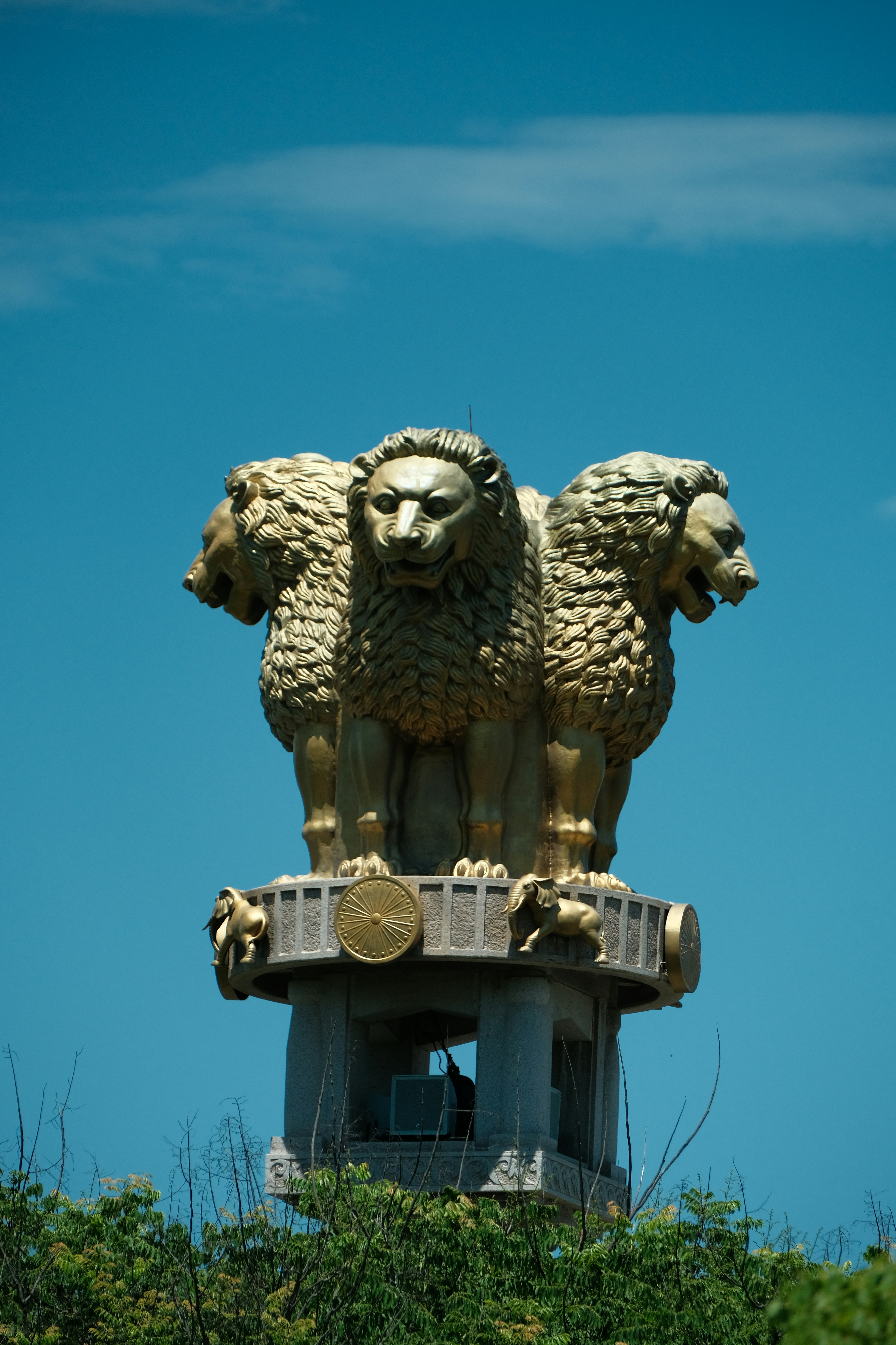 The emblem of india, the lion capital.