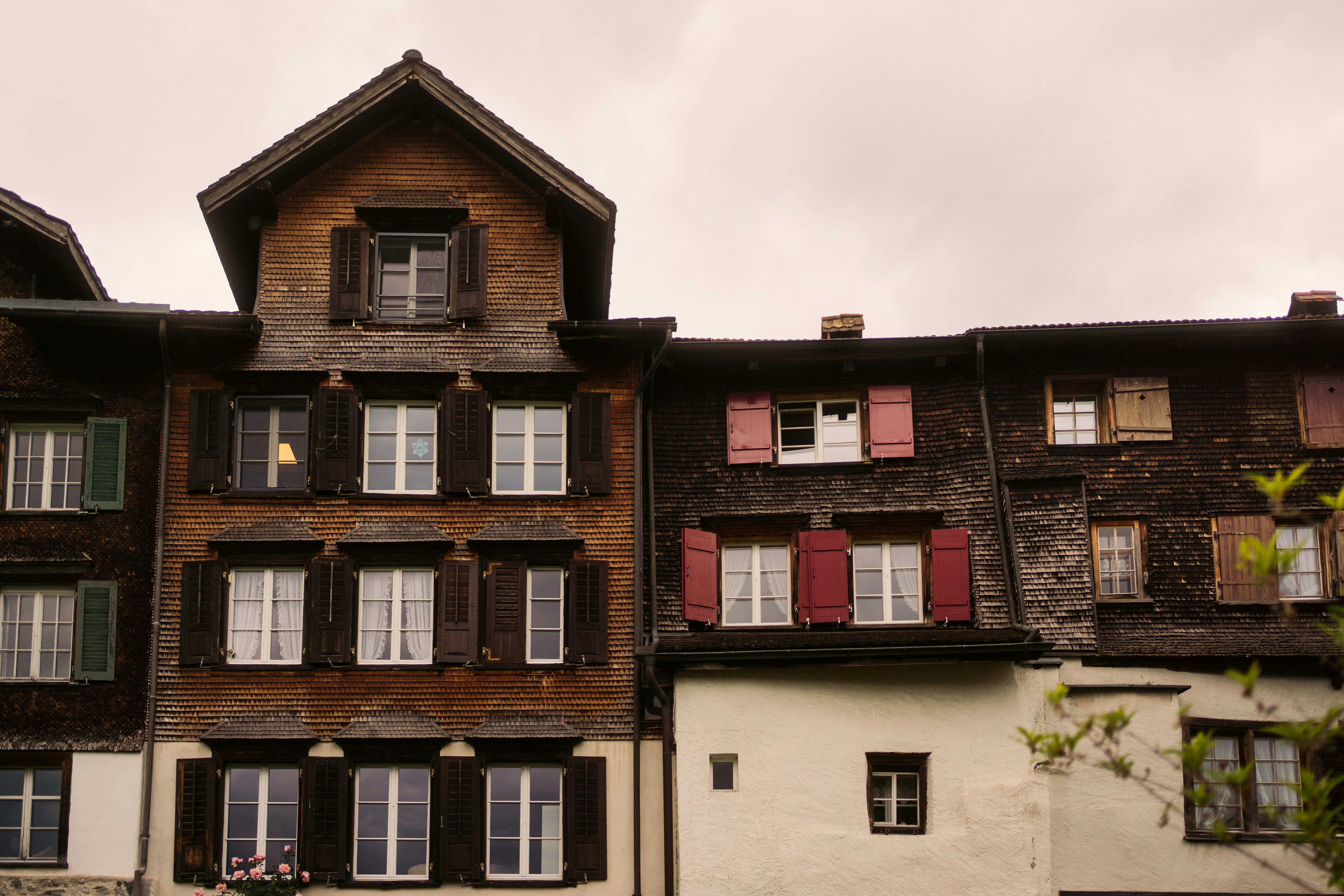 Old european buildings with shuttered windows are shown. photo – Free ...