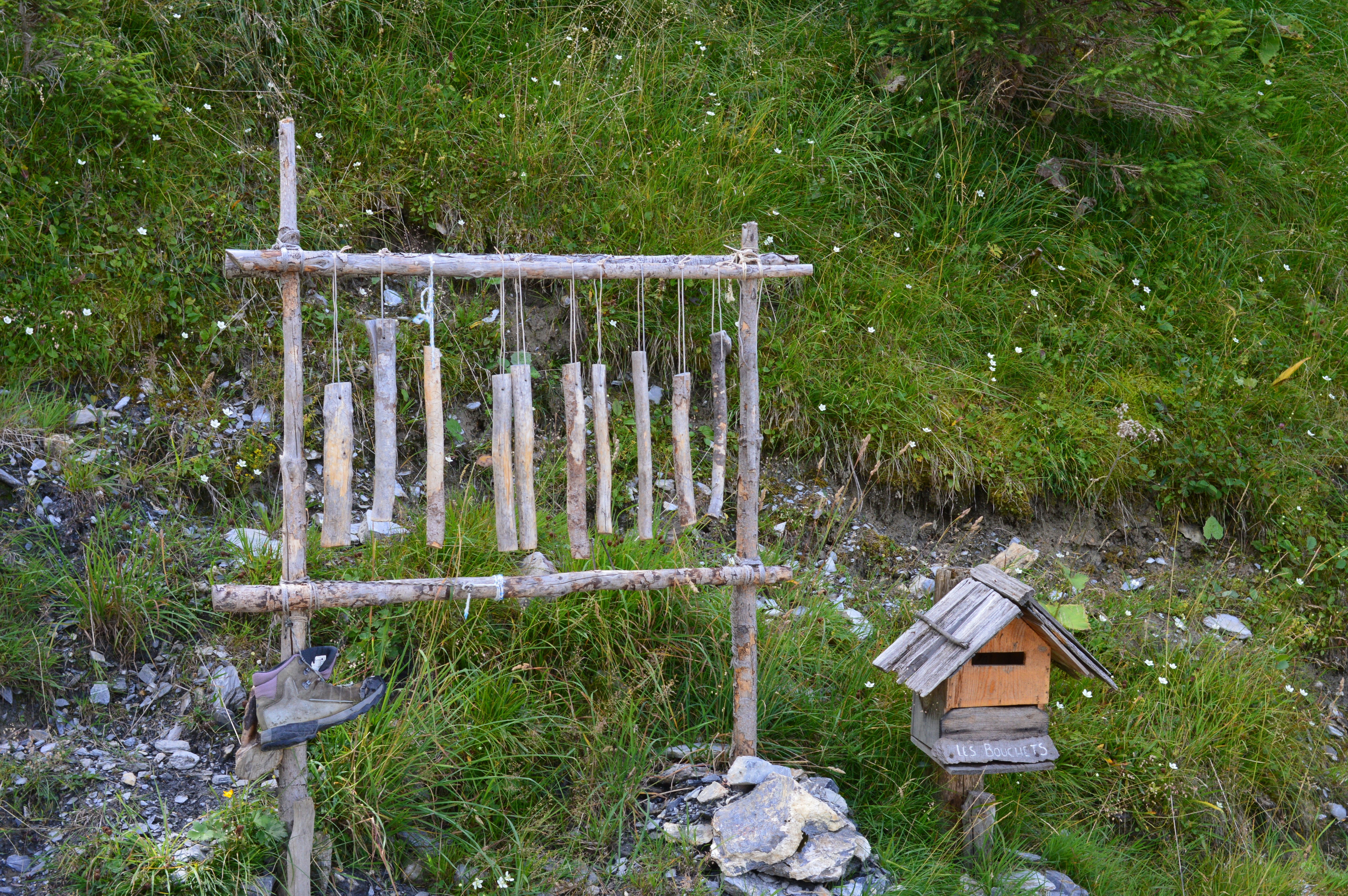 Nature's Melody: A Whimsical Wind Chime Display