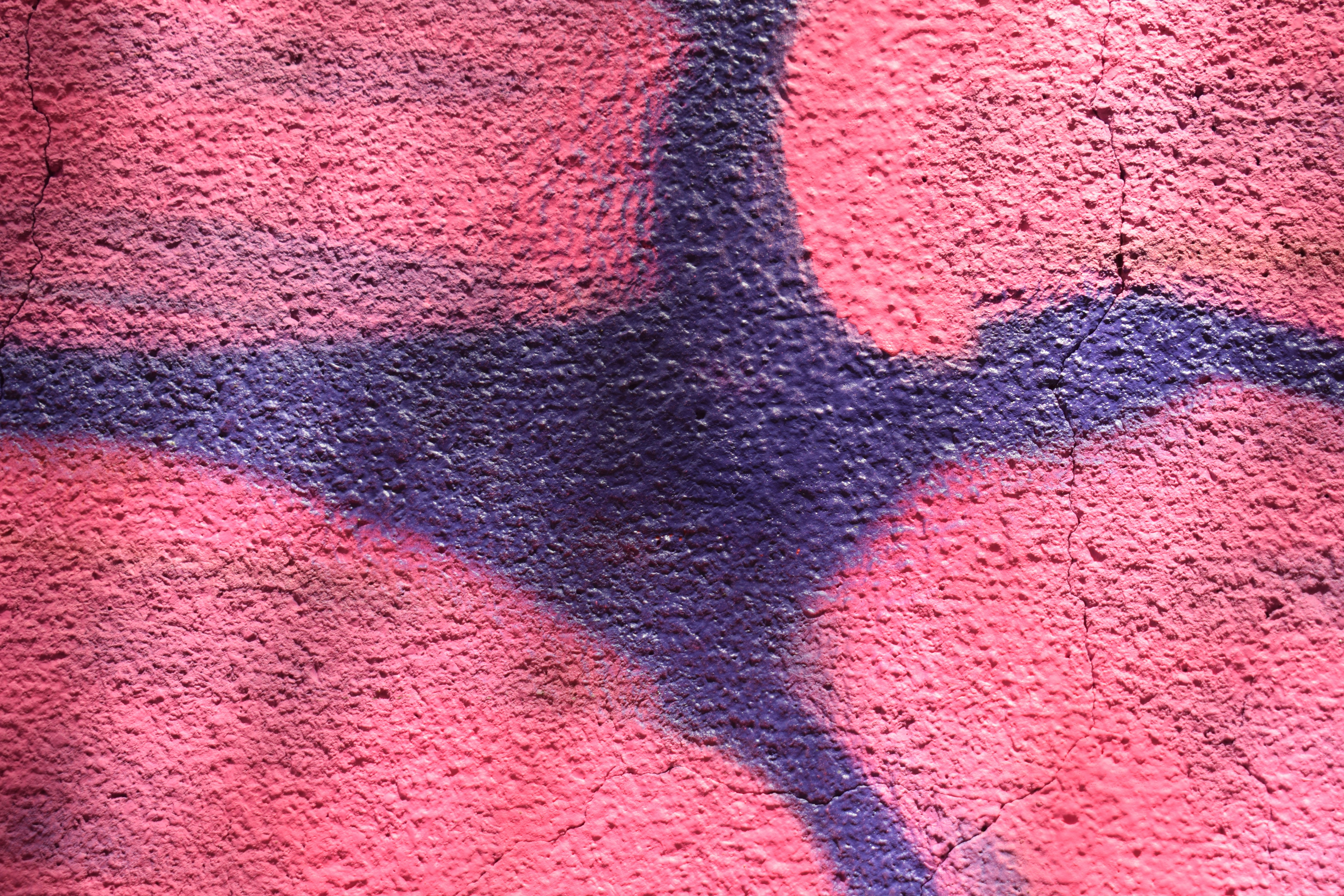 Converging Pink Veins on a Purple Graffiti Web