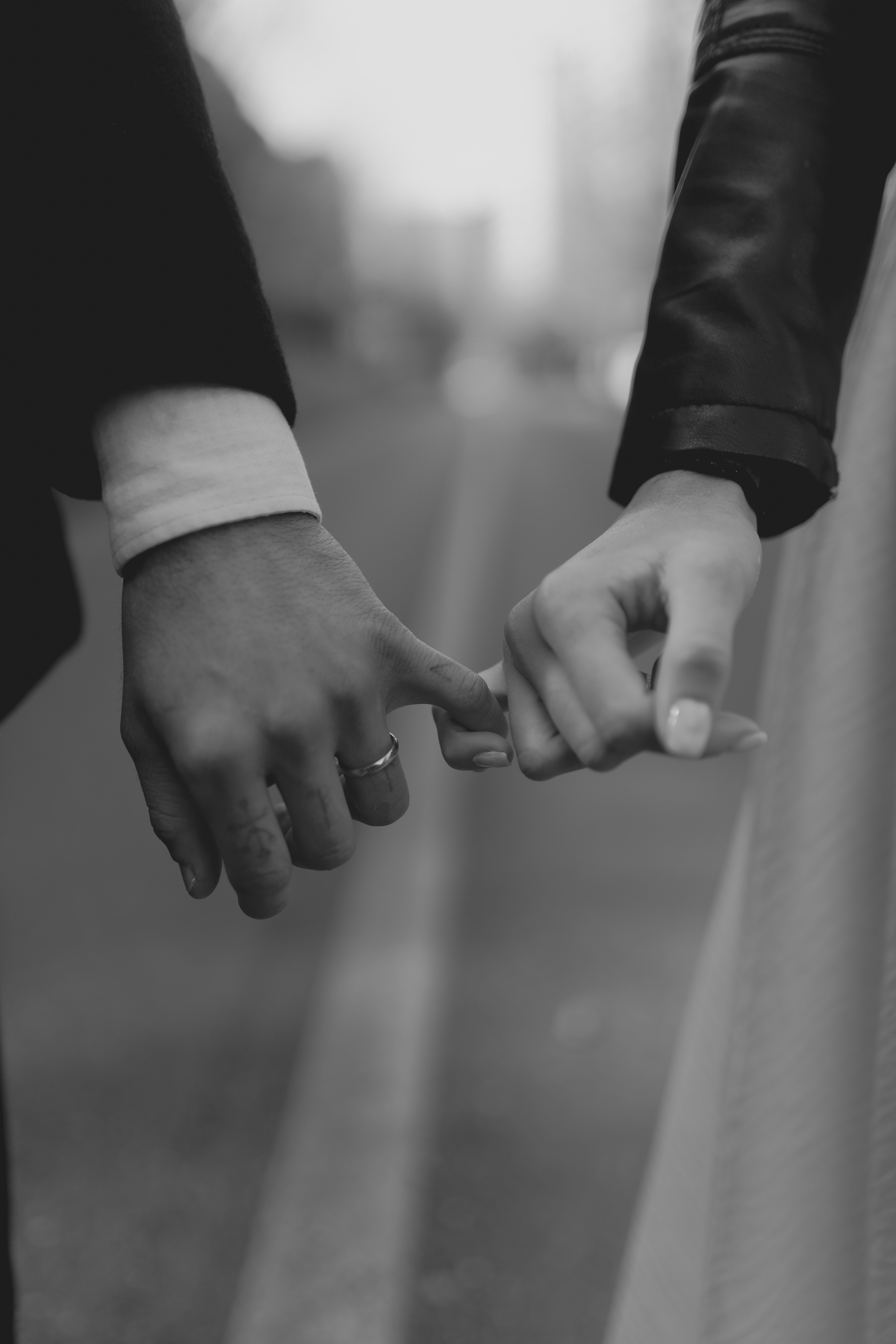 Couple pinky promises, a symbol of love.